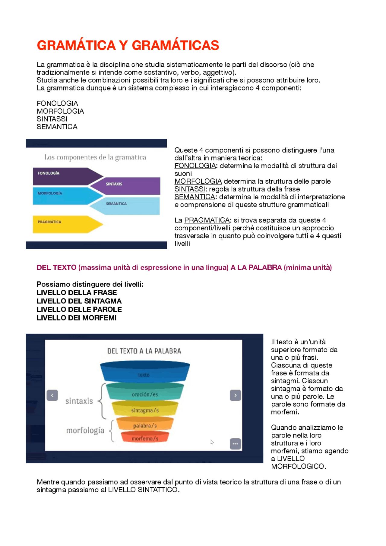 Parte Finale Appunti Spagnolo 2021 Docsity