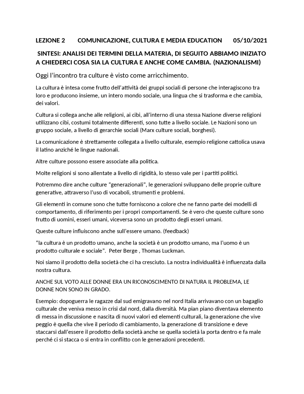 COMUNICAZIONE E MEDIA EDUCATION - Docsity