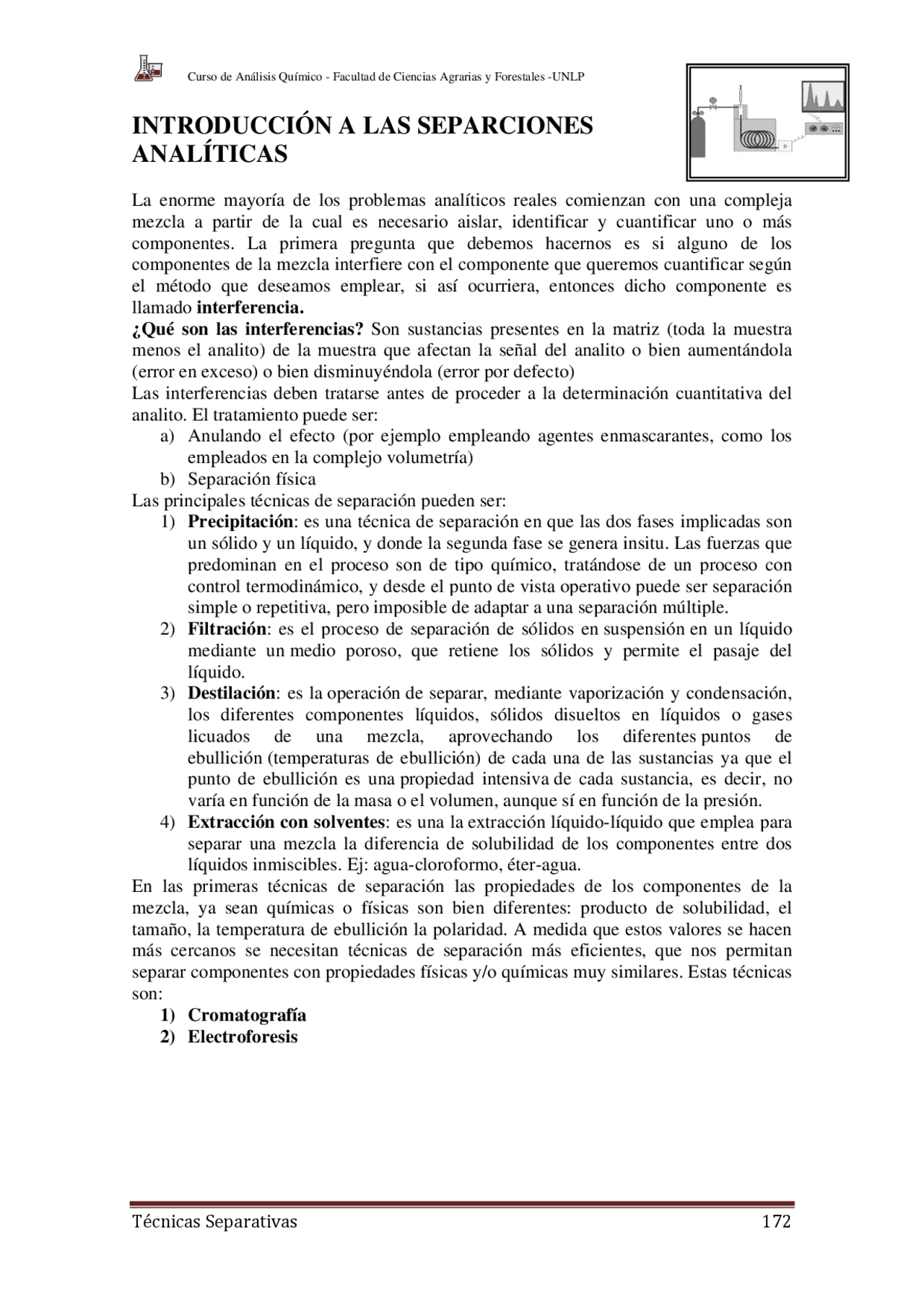 Cromatografía Apuntes Del 2017 Docsity