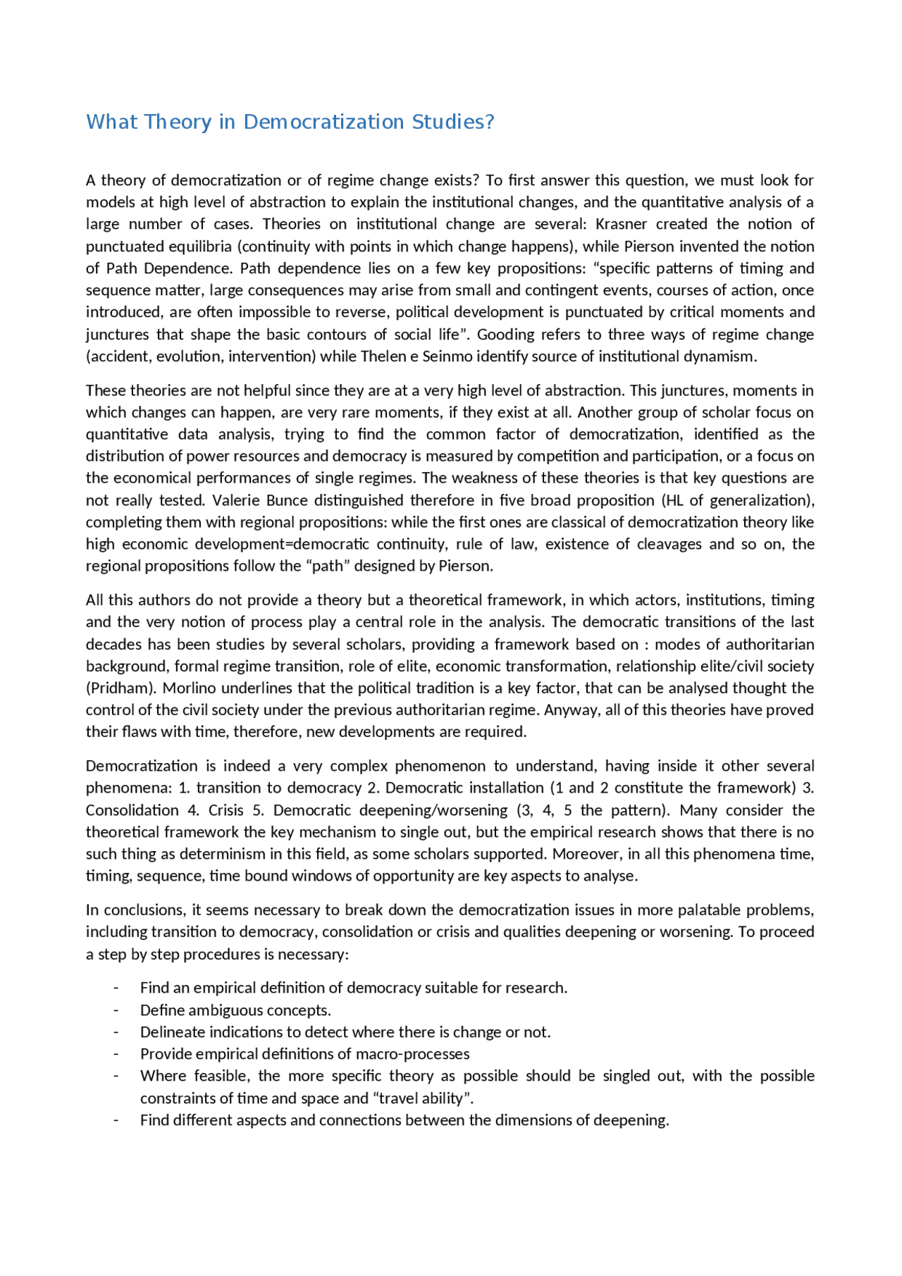 Comparative Politics Riassunto 2 Docsity