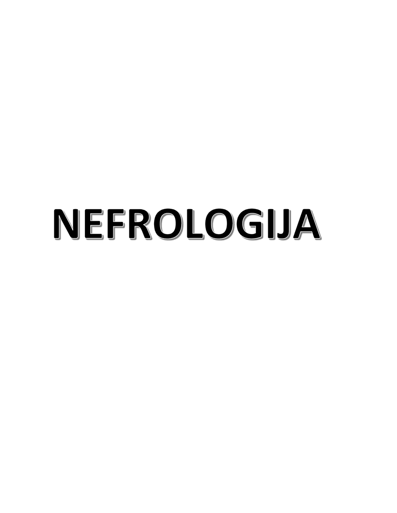 Nefrologija interna medicina | Skripte' predlog Interna medicina - Docsity