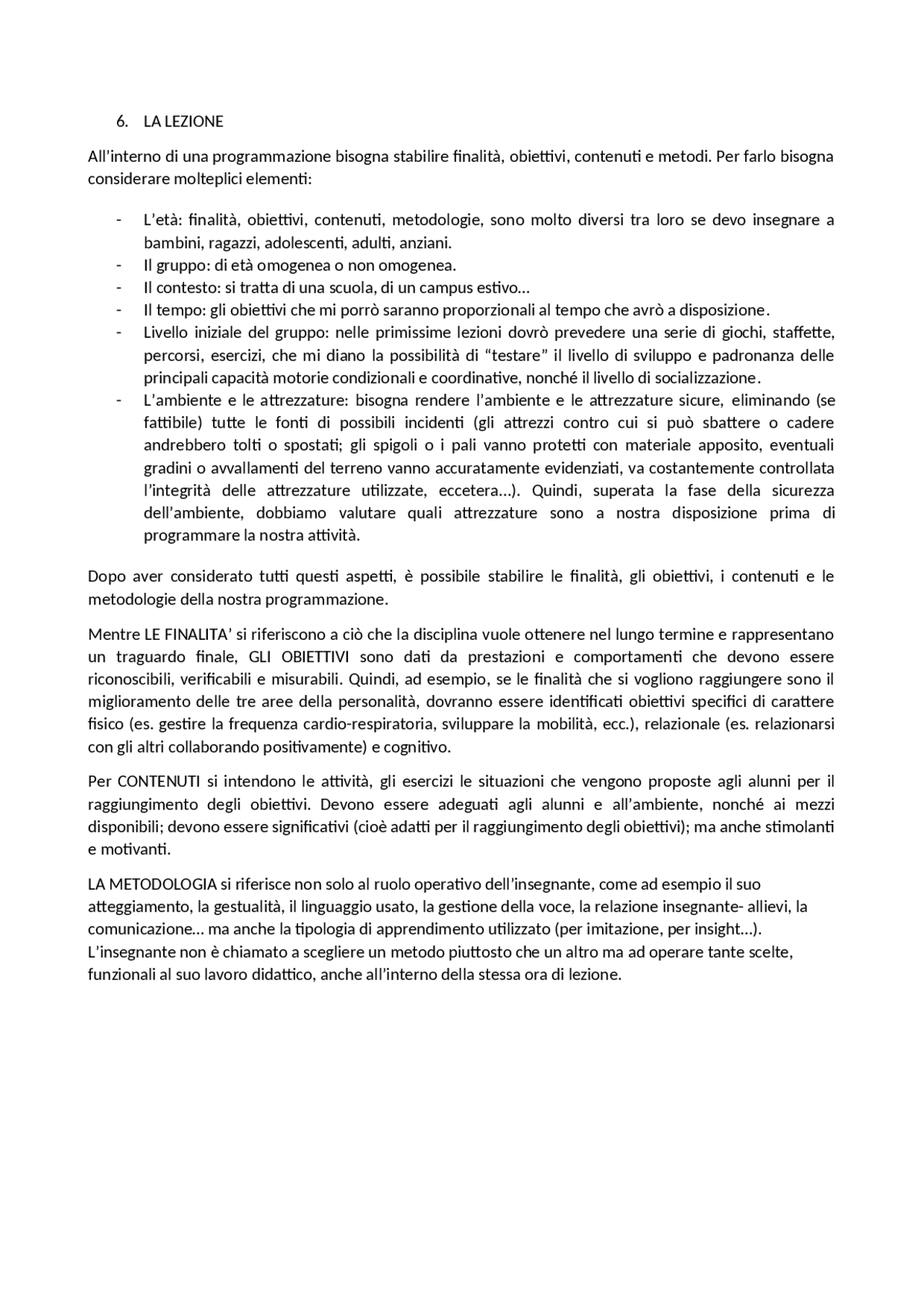 Attività Motoria 1 Scienze Motorie Docsity