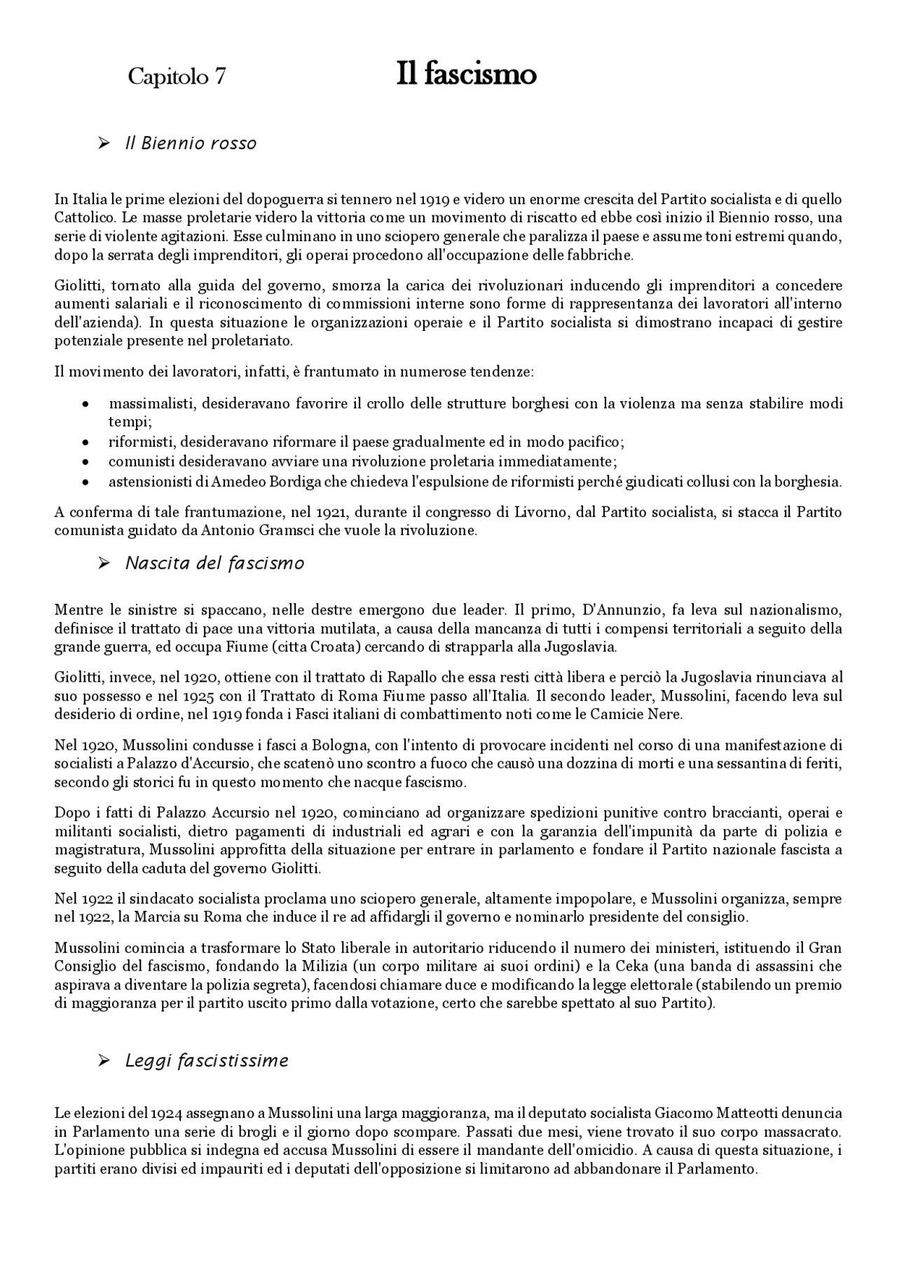 Sintesi Una Storia Per Il Futuro Capitoli Da 7 A 12 Docsity