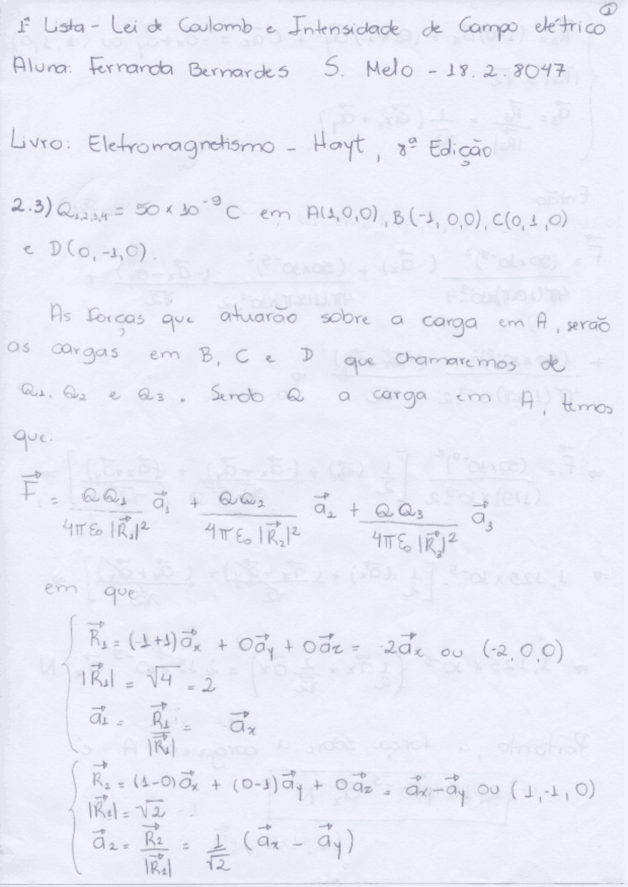 Lista De Exercícios Eletromagnetismo Docsity
