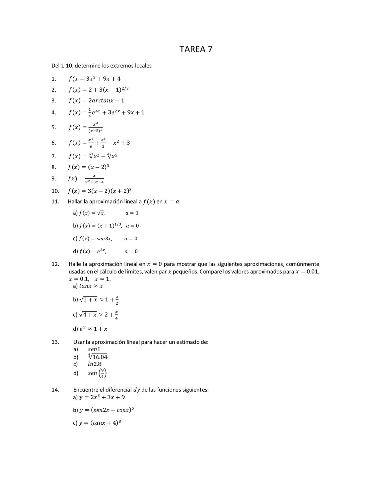 Ejercicios Calculo Integral Docsity