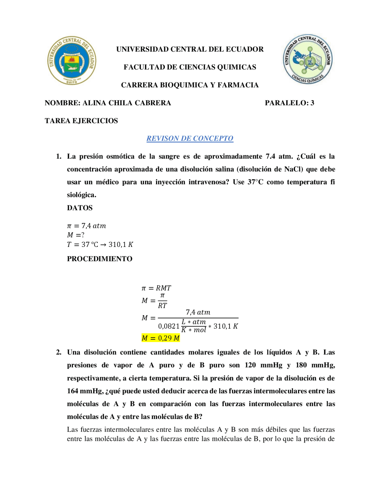 Ejercicios De Quimica Ejercicios De Química Docsity