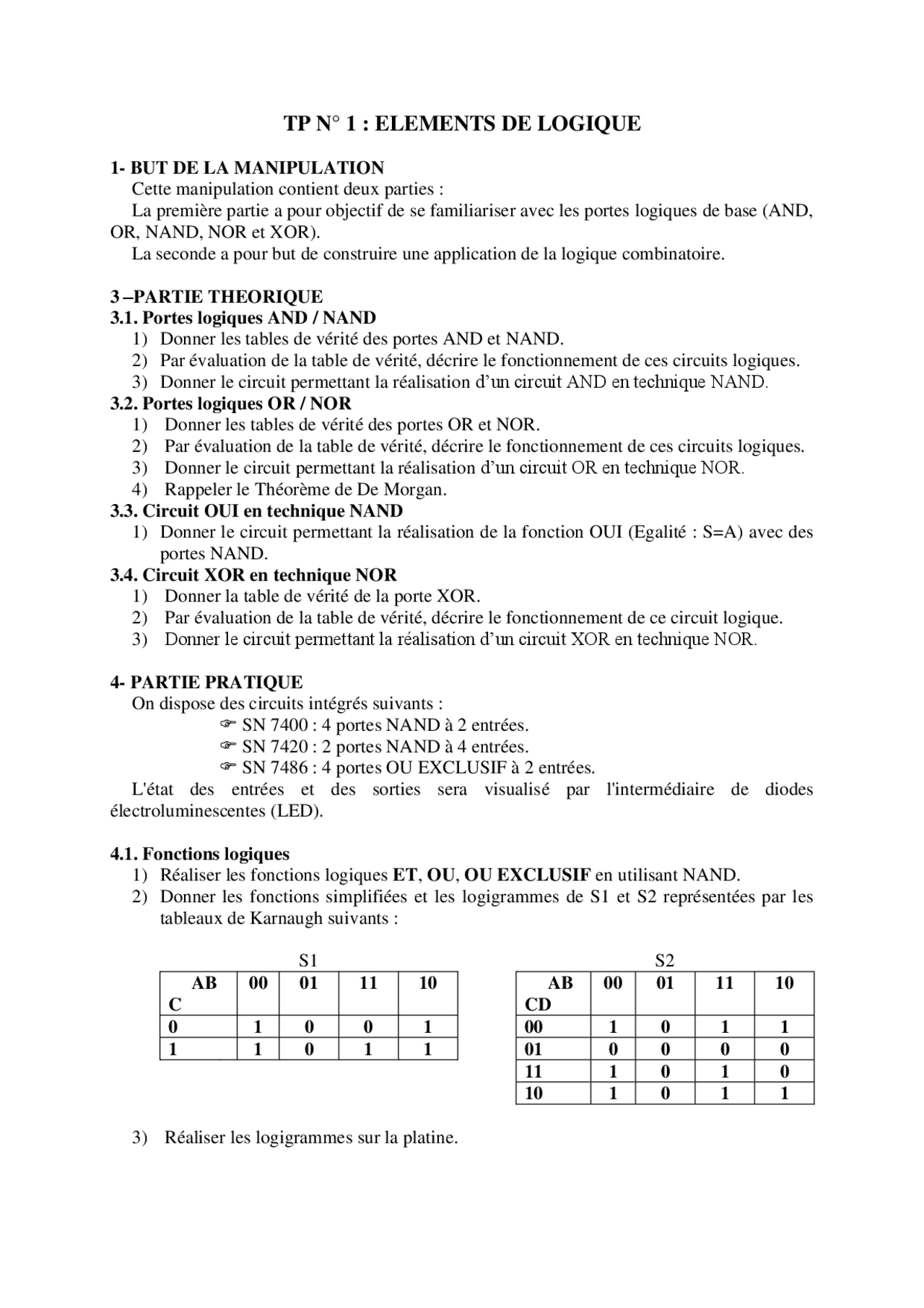Combination Circuit Using Logic Gates Docsity