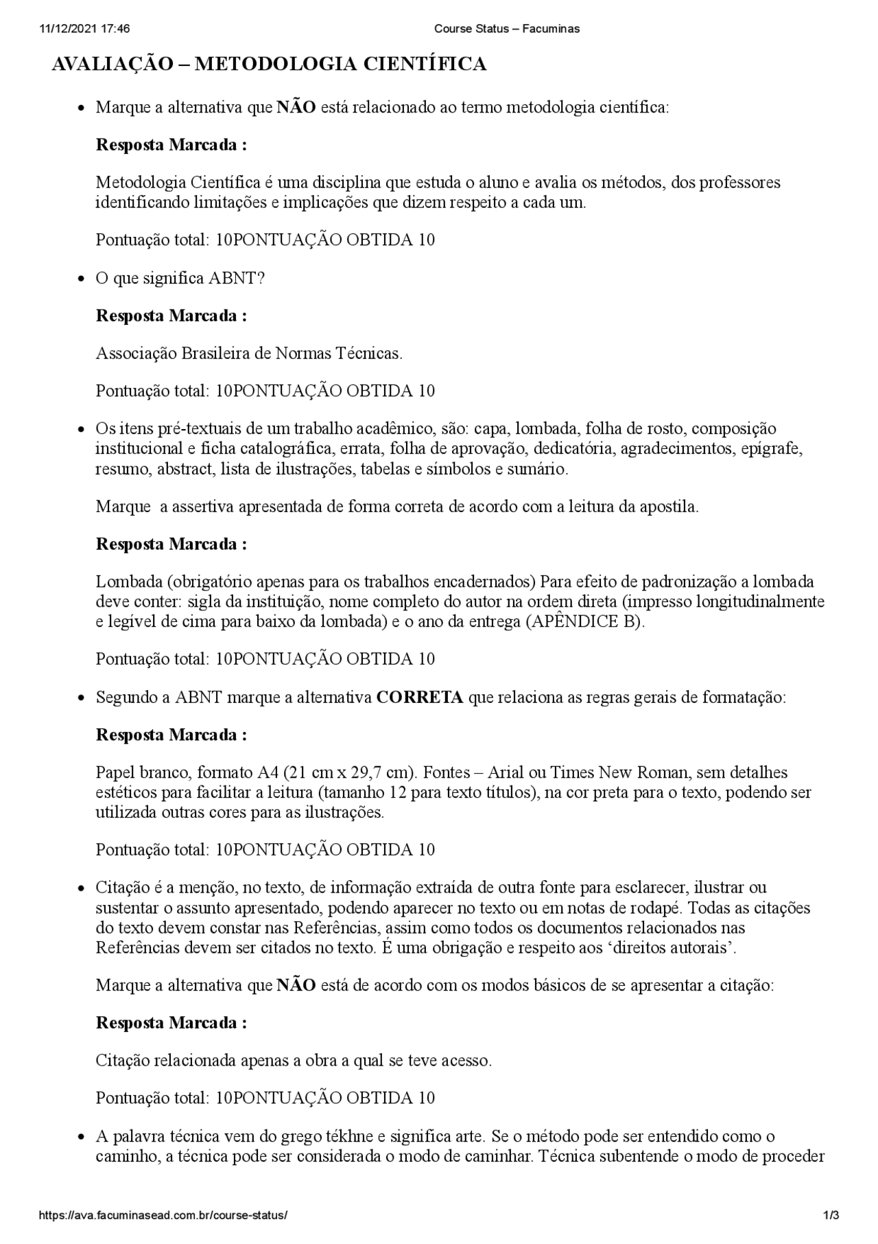 Prova De Metodologia Cientifica Provas Metodologia Docsity
