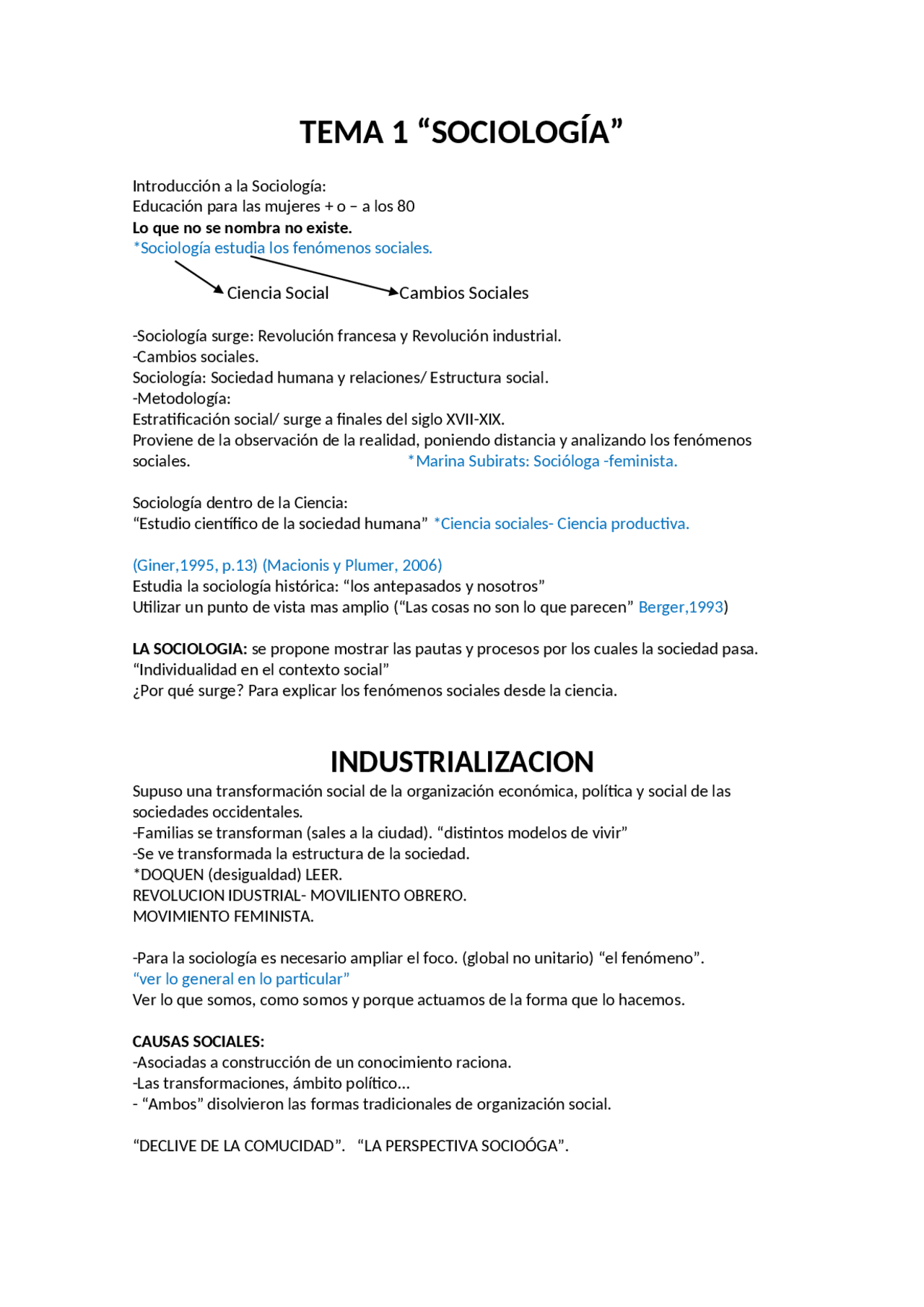 Apuntes De Sociologia Esther Docsity