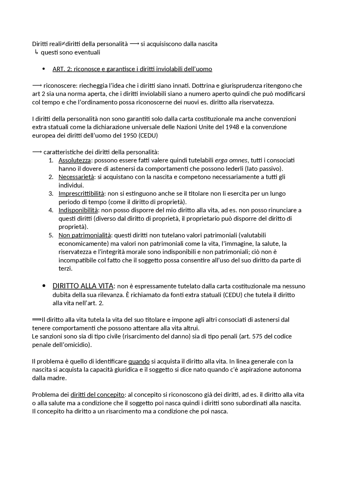 Appunti Diritto Privato Docsity