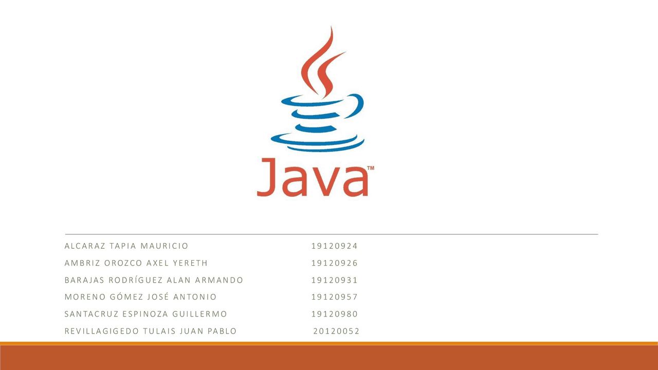 Presentación De El Lenguaje De Programación Java Diapositivas De