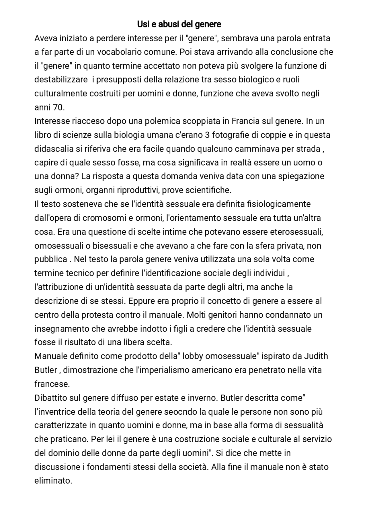 Riassunto Joan Scott Docsity