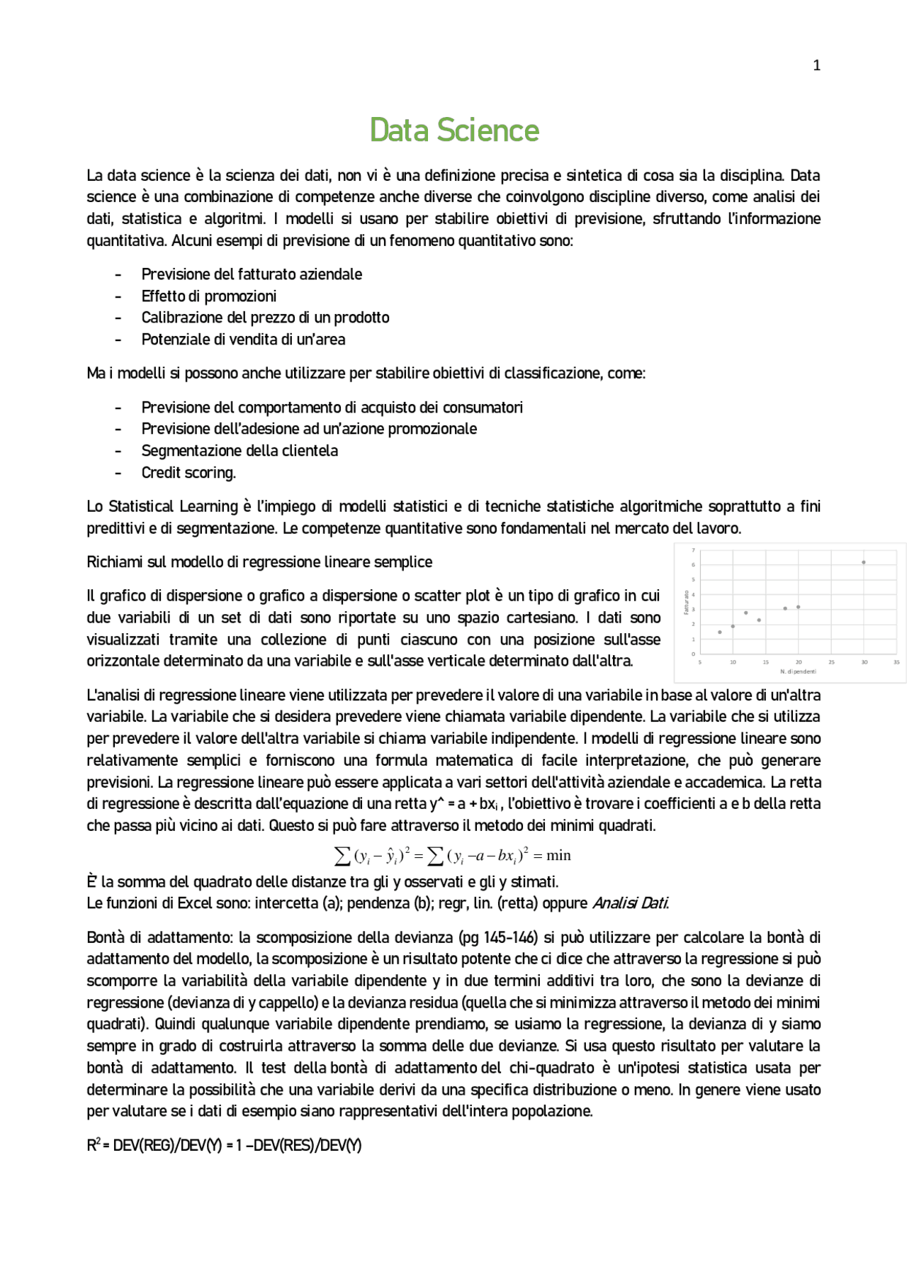 Data Science Cerioli 202122 Appunti Presi A Lezione Prove Desame