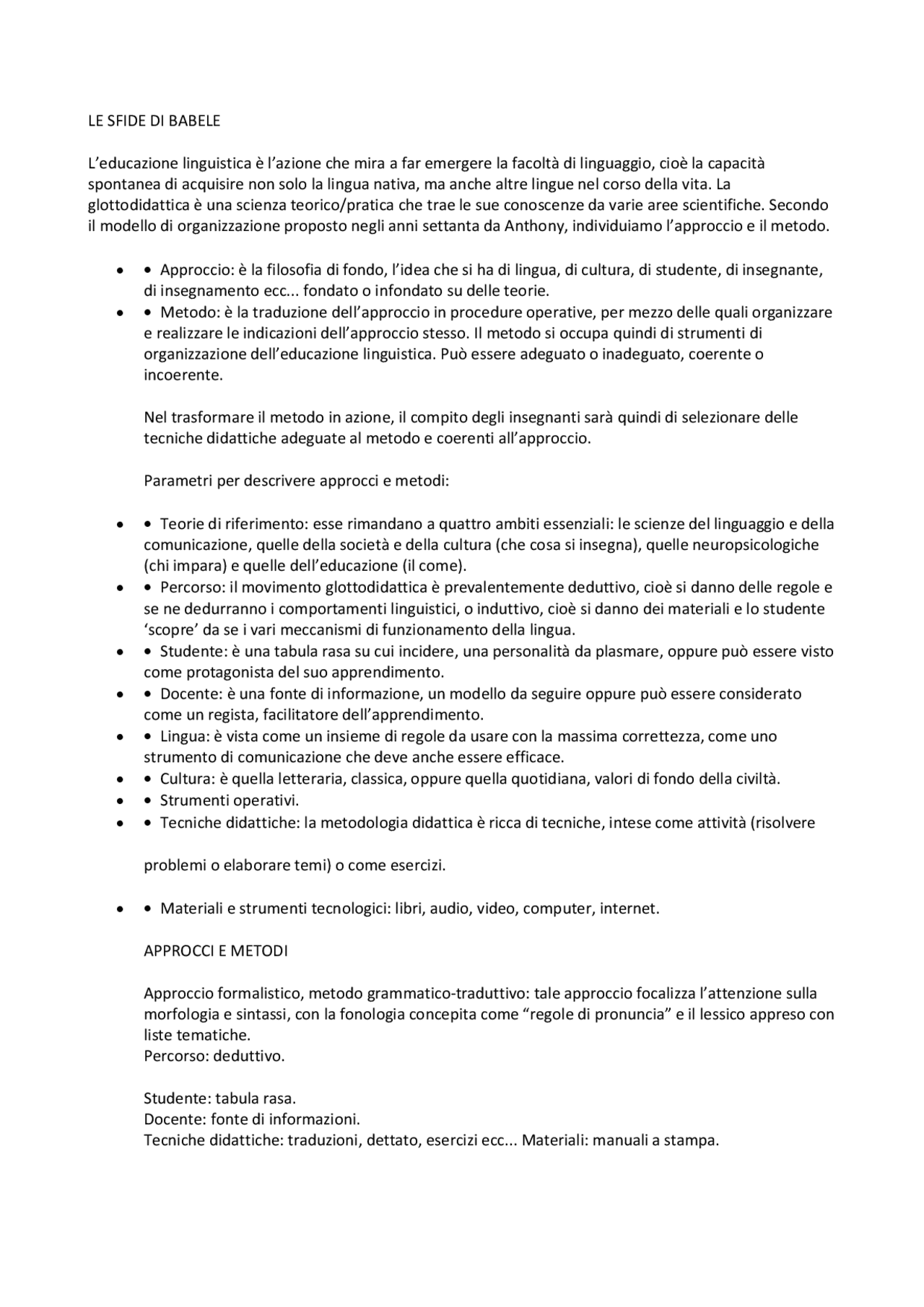 Riassunto Libro Balboni Docsity