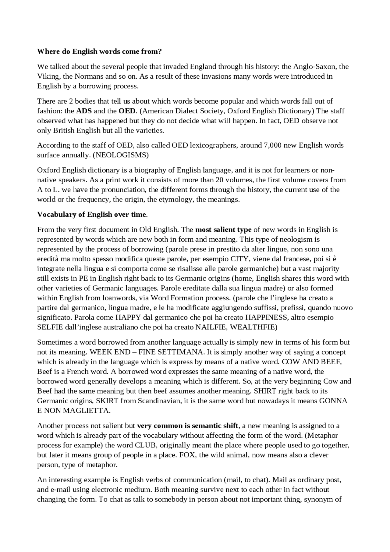 Linguistica Appunti Prime Lezioni Anno 2021 Docsity