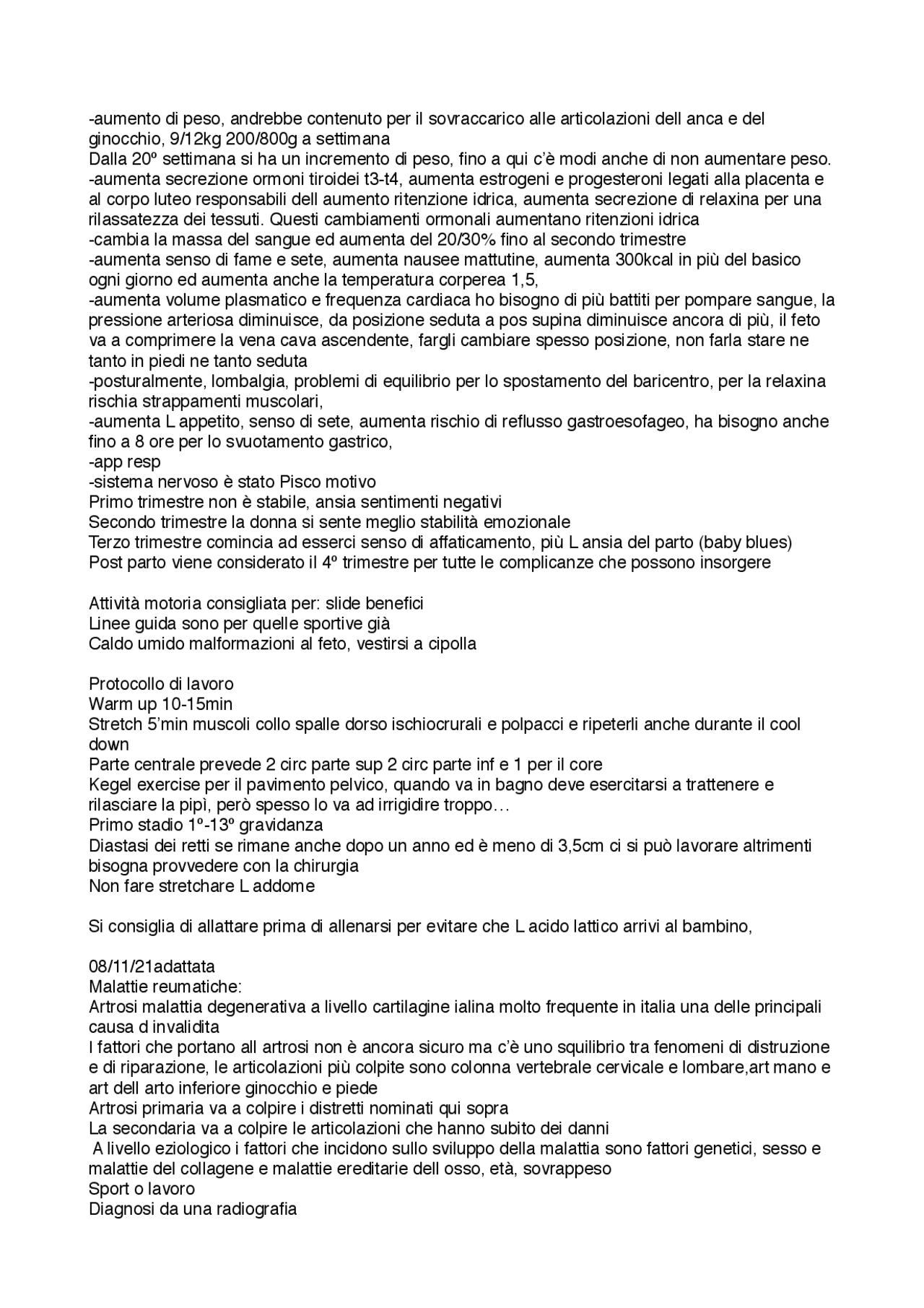 Teoria E Attività Tecnica Adattata Appunti Di Scienze Motorie Docsity