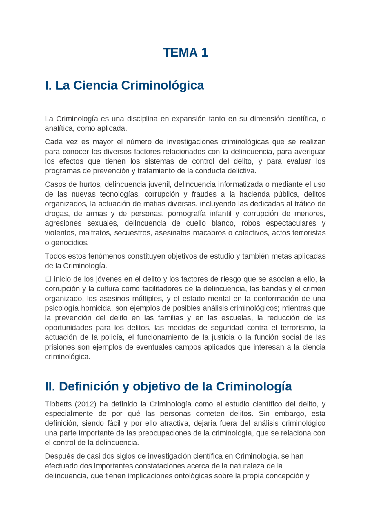 Temas 1 Al 4 De Introducción A La Criminología Docsity