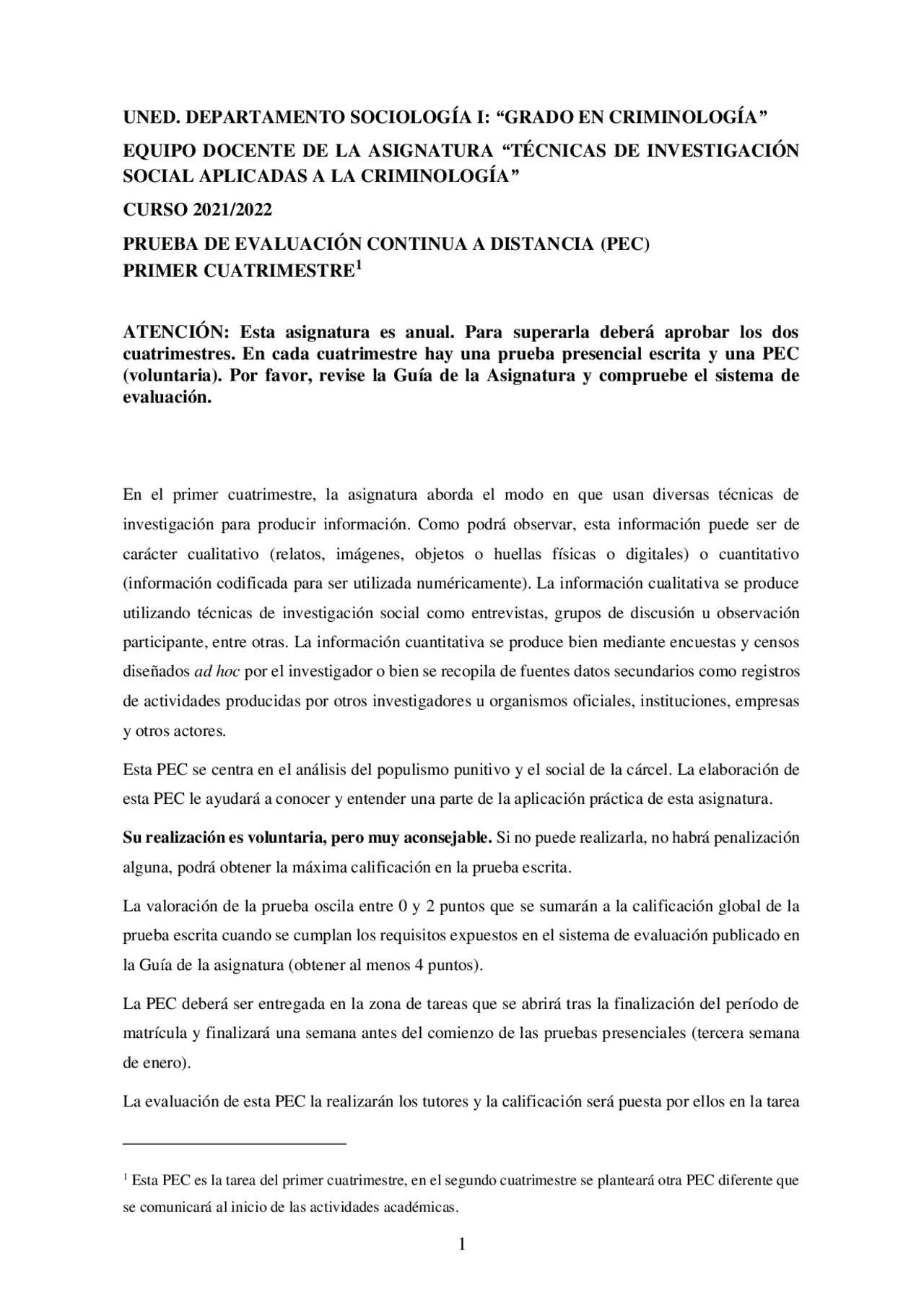 Pec Intro A La Criminologia Docsity