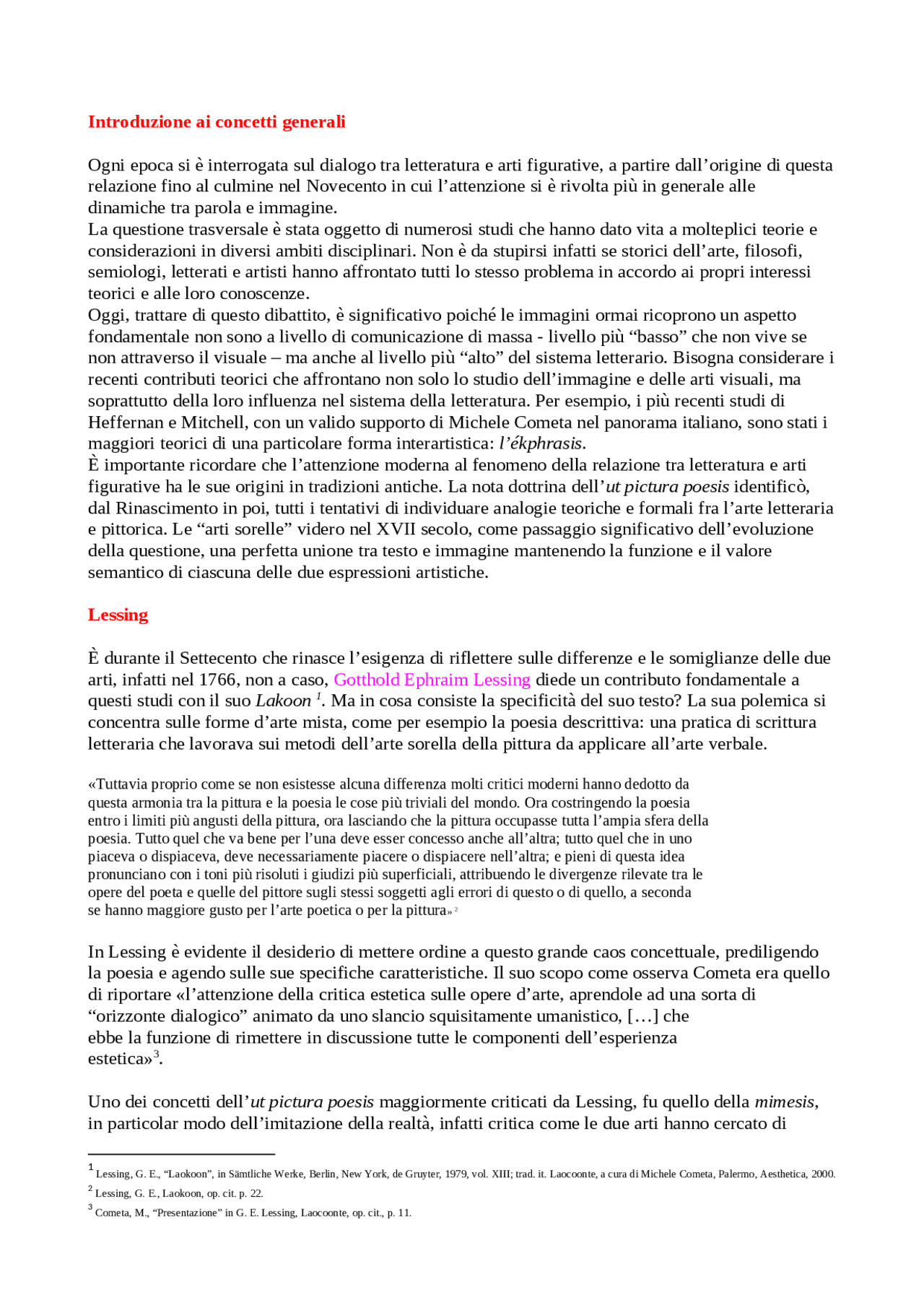Excursus Storico Sullèkphrasis Docsity