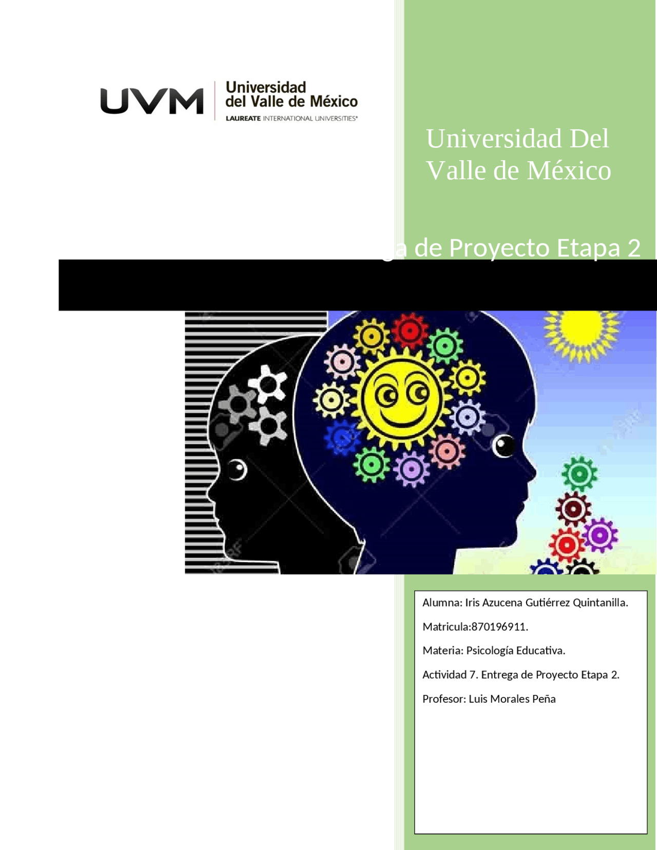 Actividad 7 Parte 1 De 2 Ejercicios De Psicología Docsity