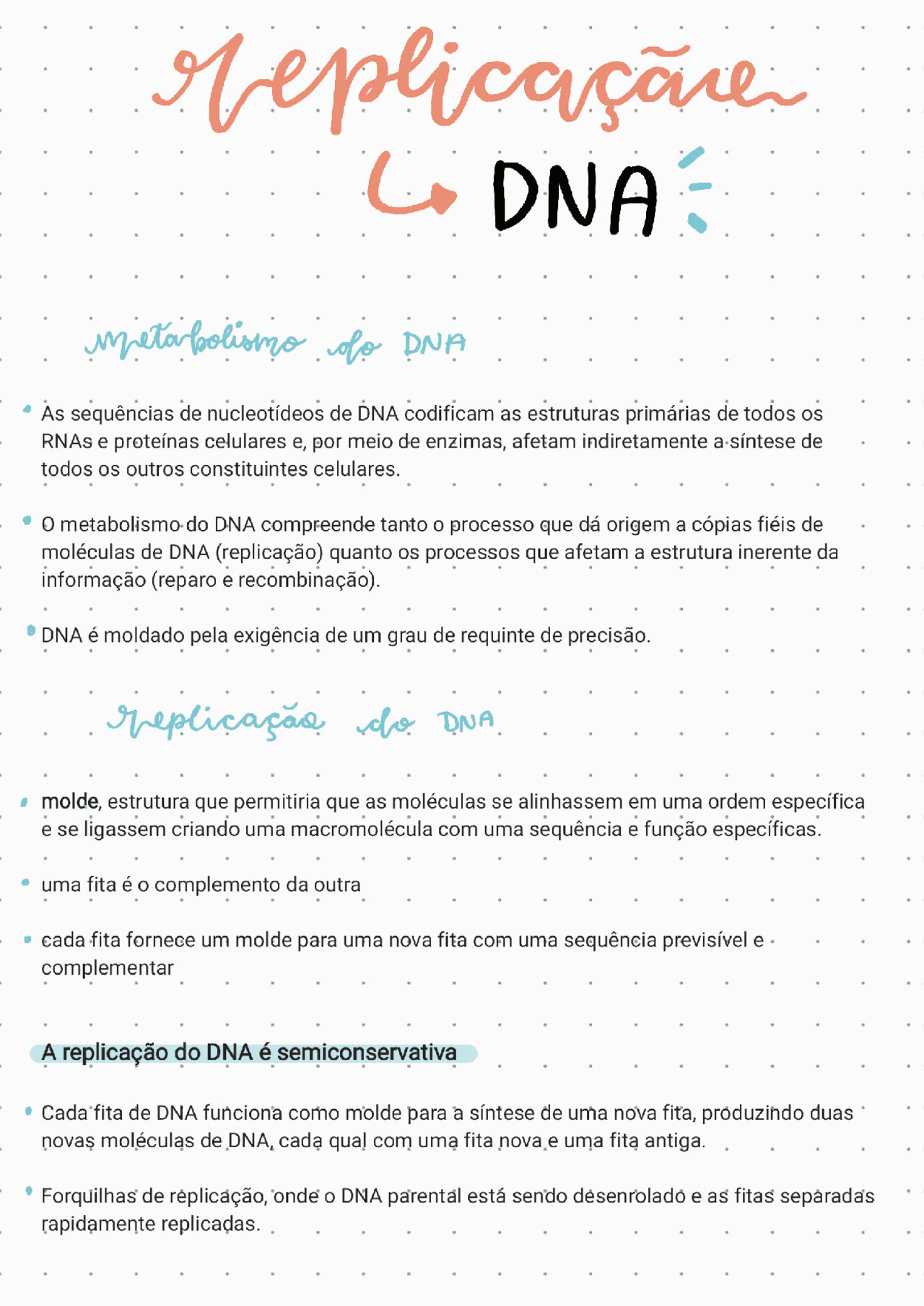 Resumo Replicação Dna Summaries Biochemistry Docsity