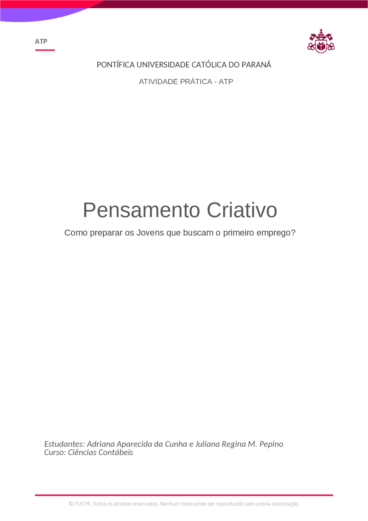 Trabalho Sobre Design Thinking Docsity