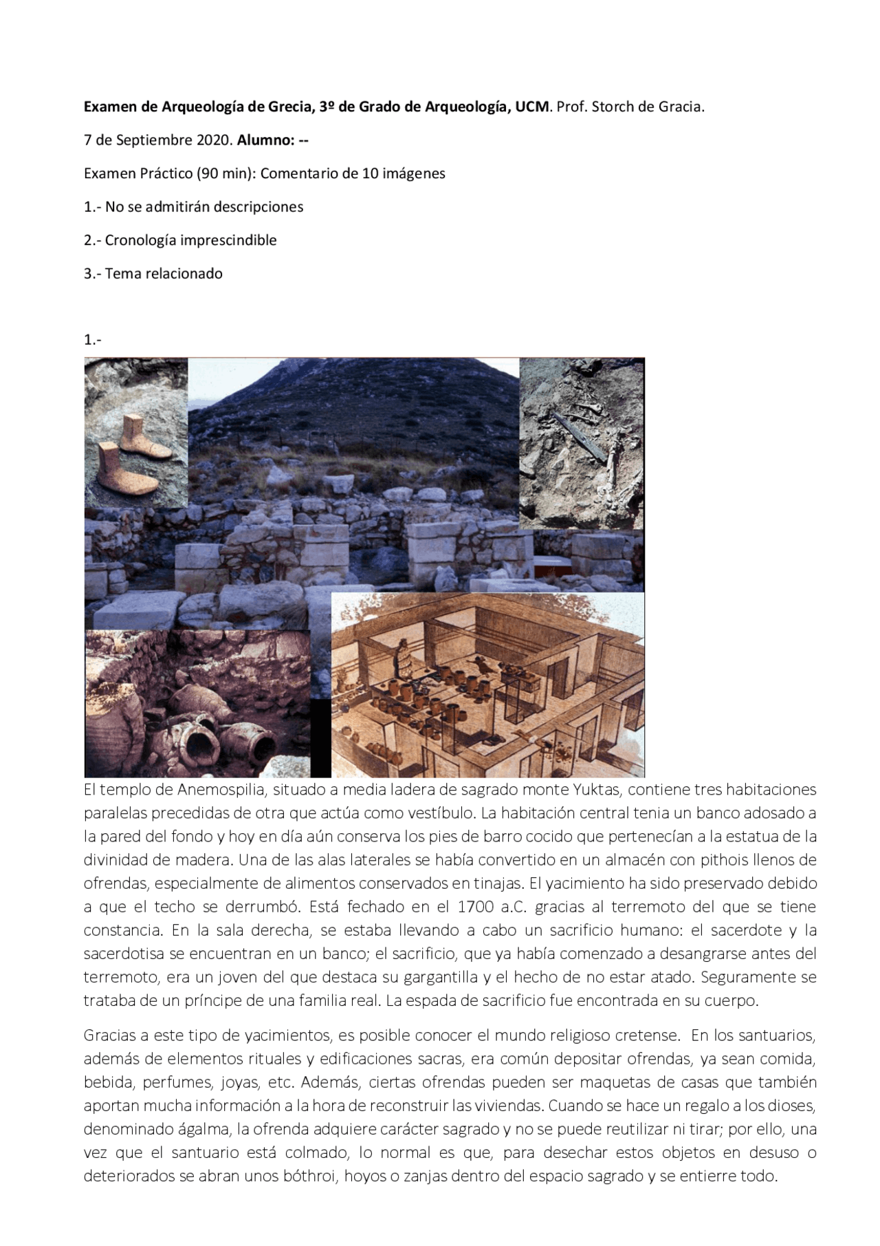 Examen De Arqueología De Grecia 2020 Docsity