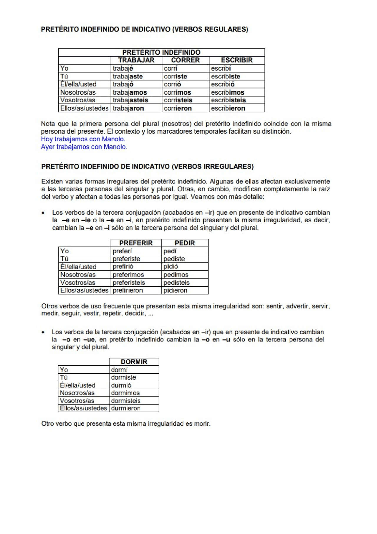 Grammatica Spagnola Corso Avanzato Docsity
