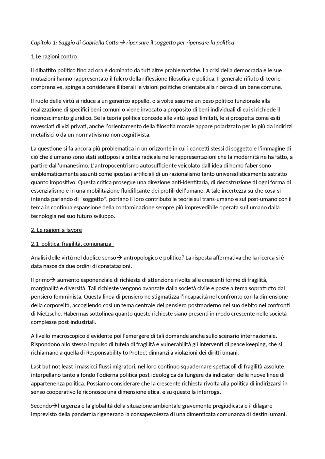 Saggio Gabriella Cotta Docsity