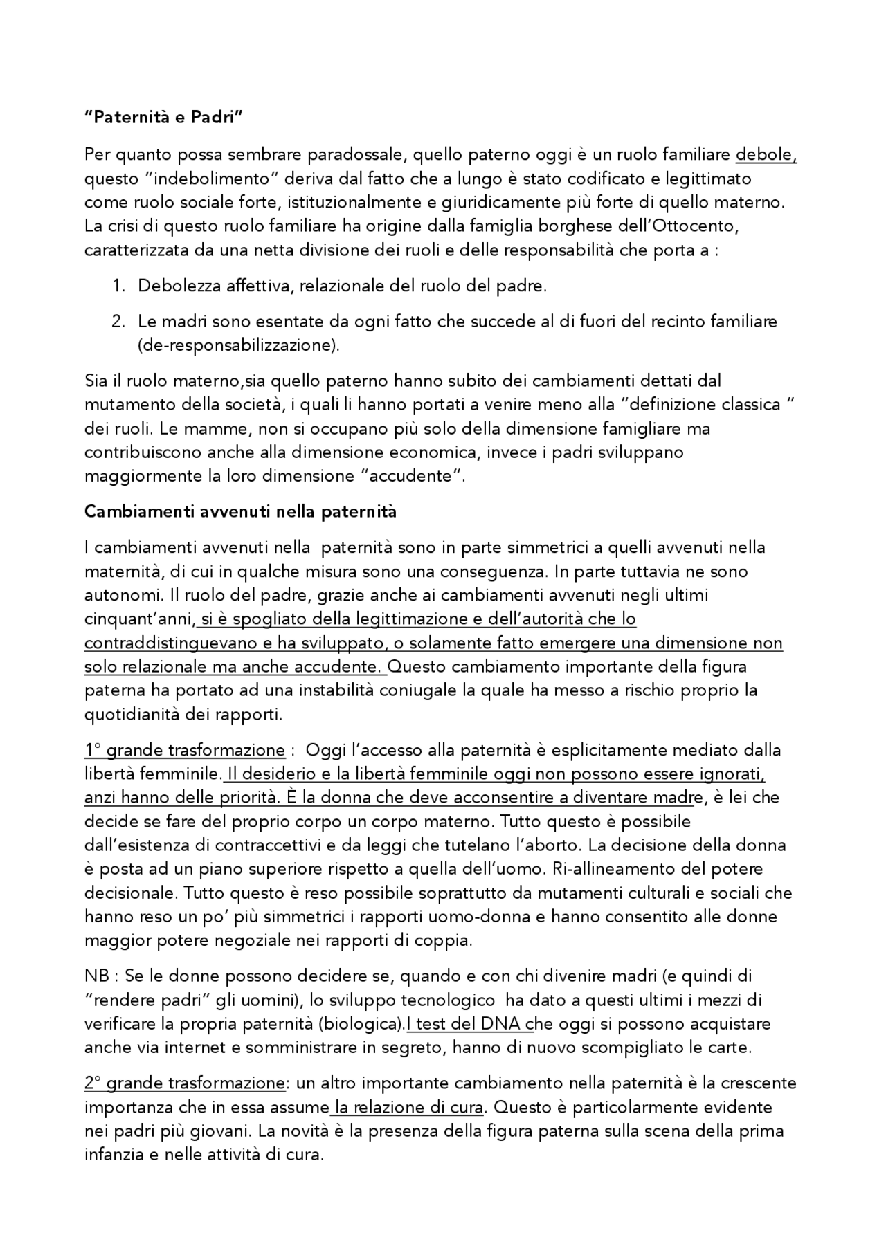 Paternità E Padri Principi Appunti Di Metodi E Tecniche Del