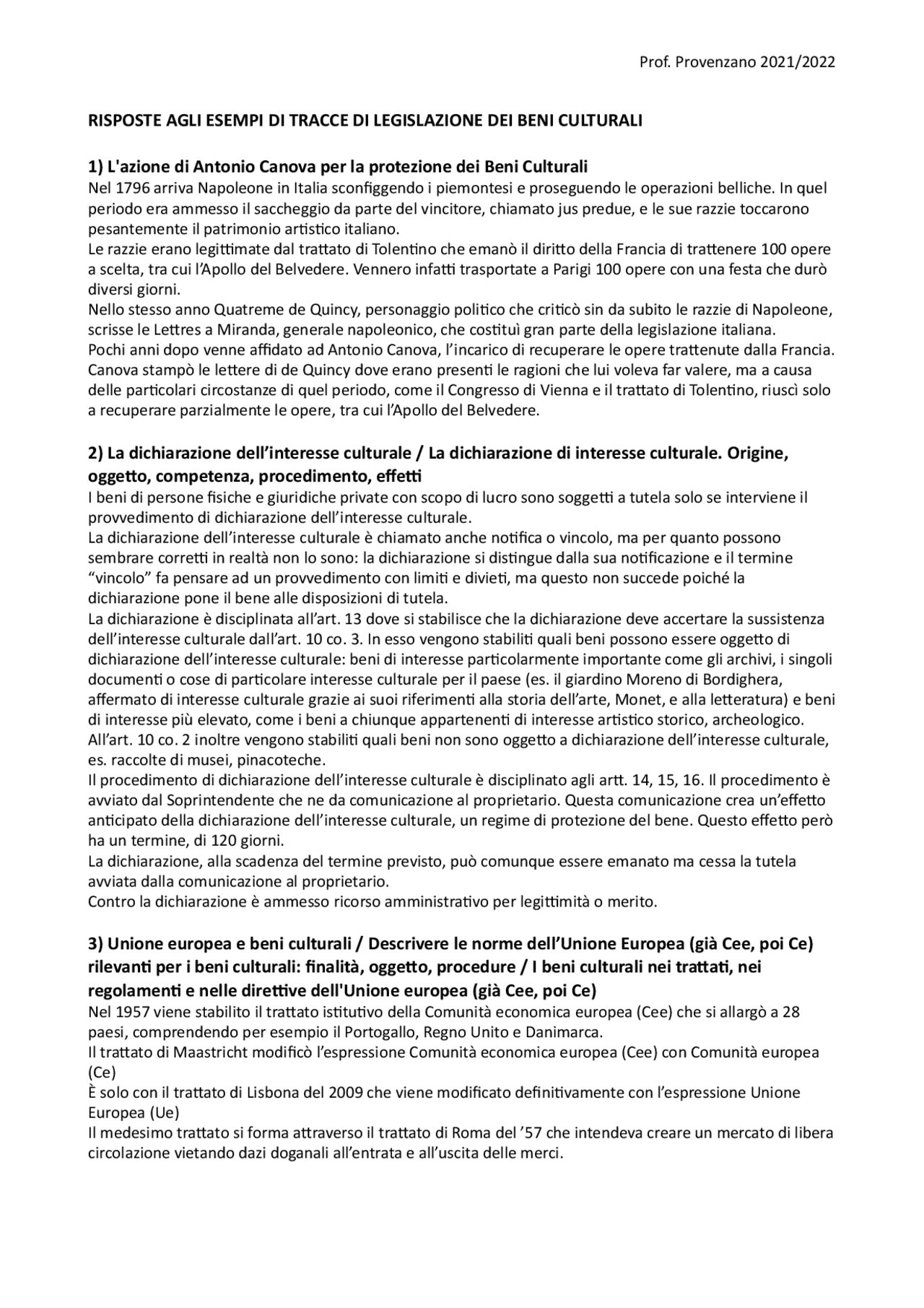 Tracce Esame Legislazione Docsity