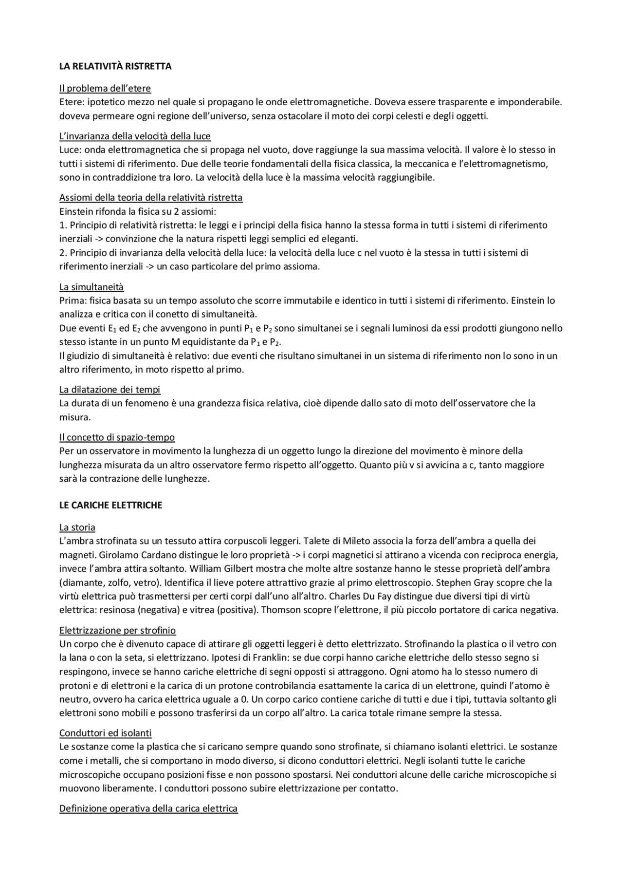 Riassunto Argomenti Di Fisica Docsity