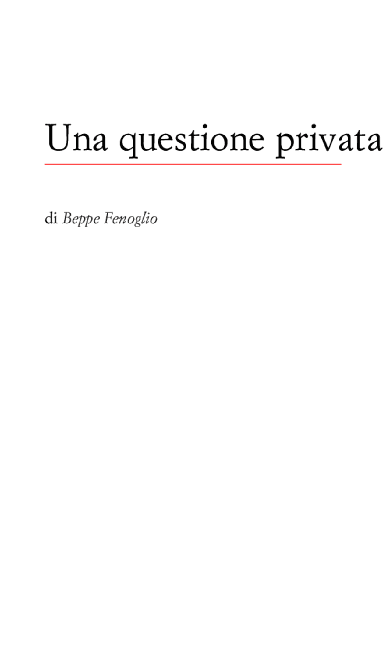 Una Questione Privata Bebbe Fenoglio Libro Gratis Docsity