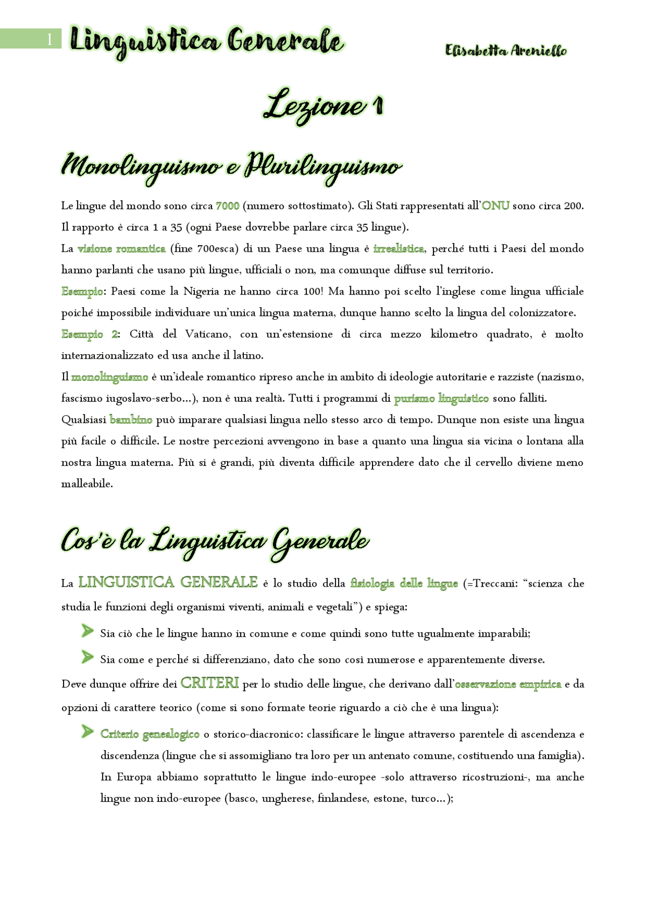 Corso Di Linguistica Generale Integrale Docsity