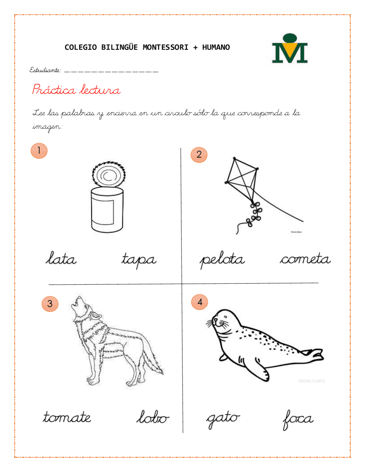 Practica de lectura y escritura. - Docsity