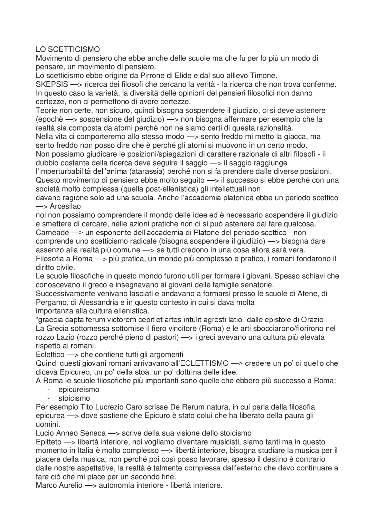 Lo Scetticismo E Il Cristianesimo Docsity