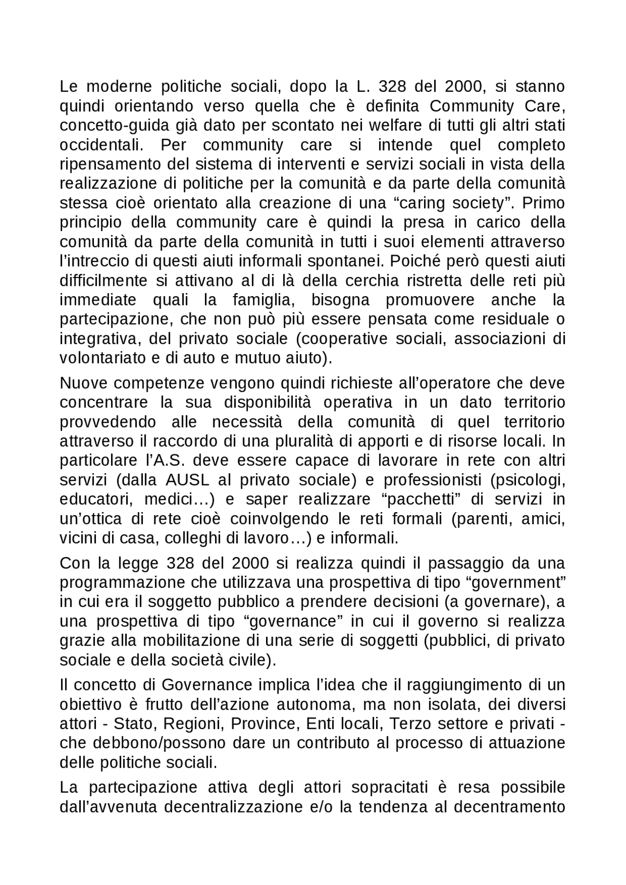 Metodi E Tecniche Del Servizio Sociale Docsity