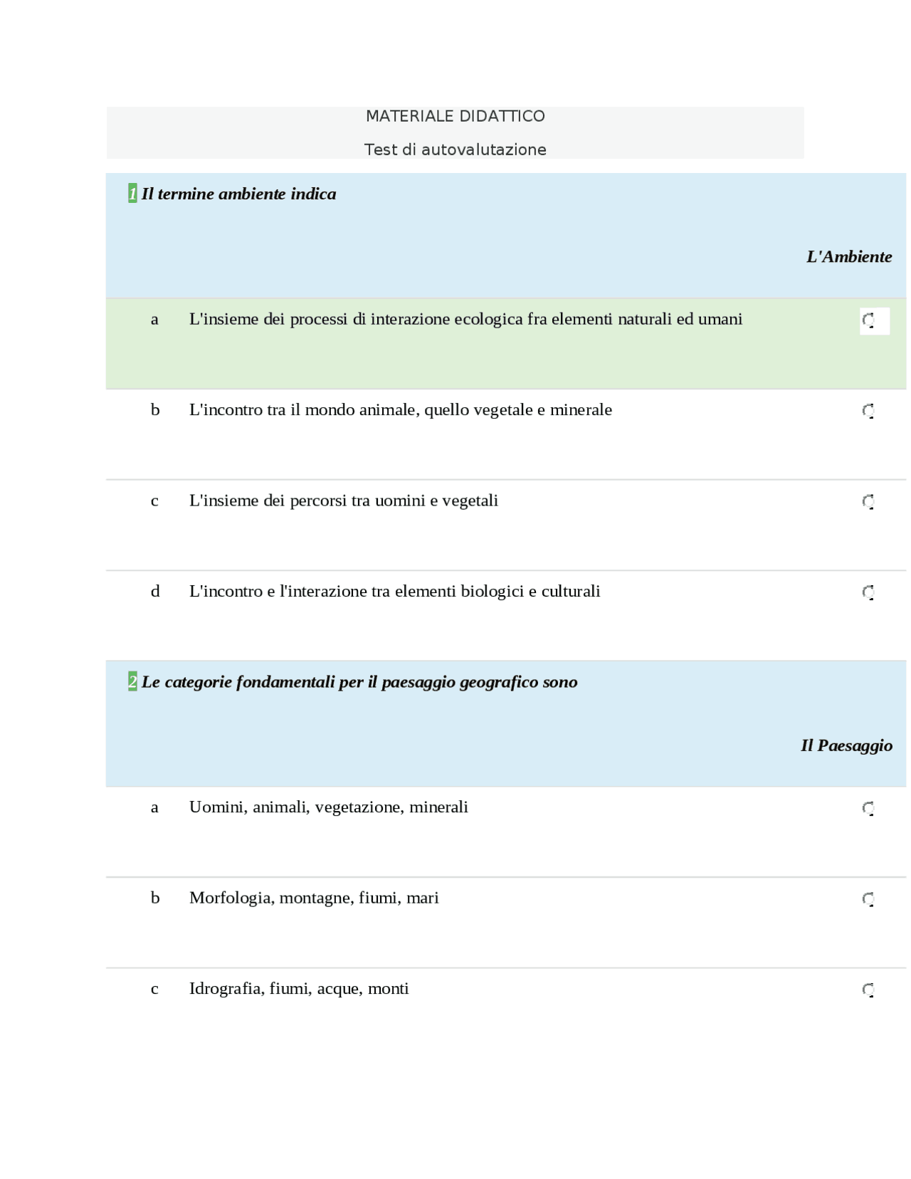 Domande Geografia Fisica E Rischi Geomorologici Docsity