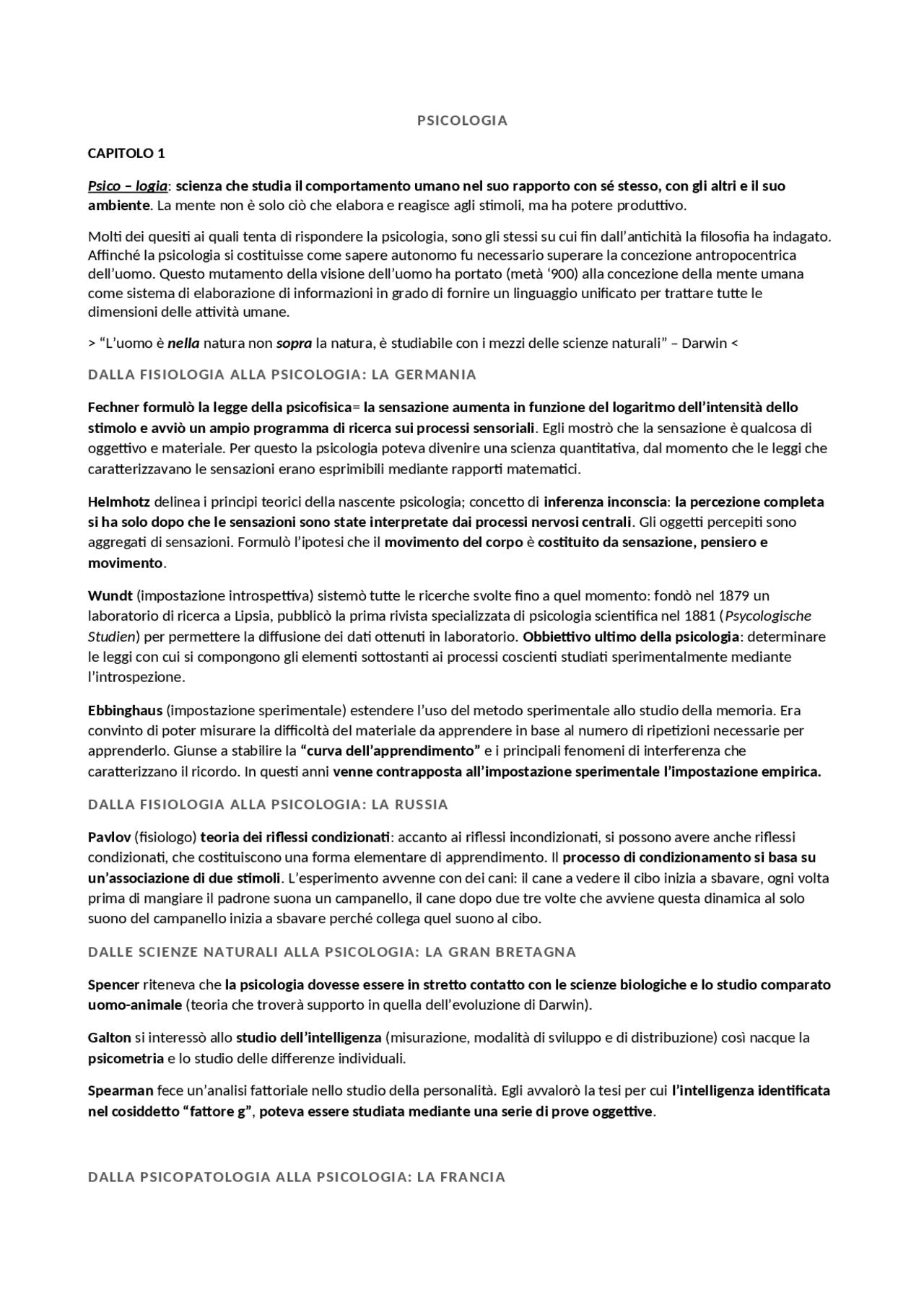 Riassunto Del Libro Psicologia Generale Docsity