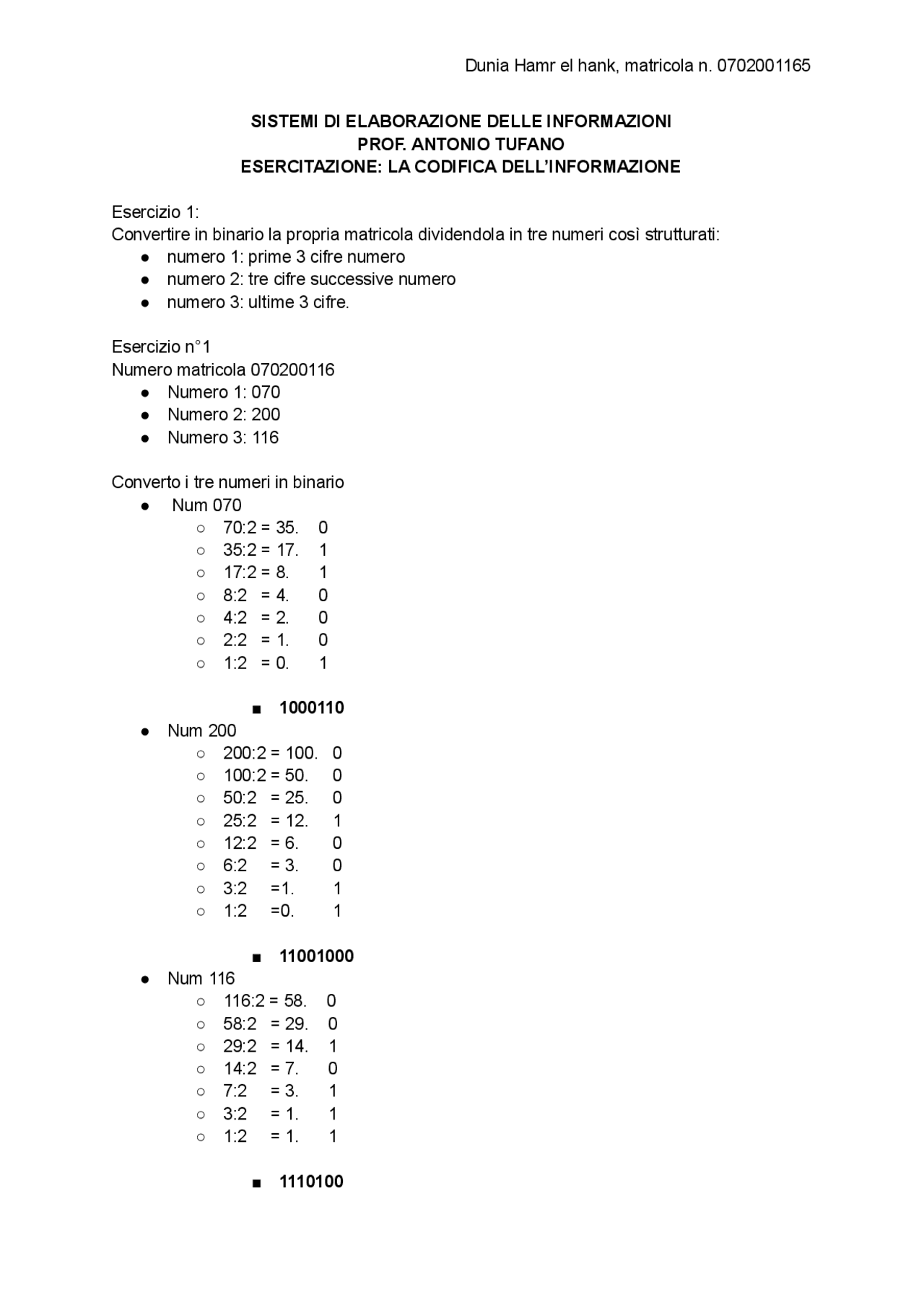 Sistemi Di Elaborazione Delle Informazioni Prof Antonio Tufano