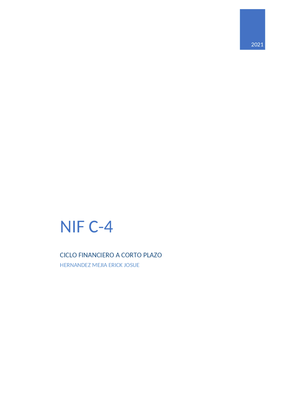 Resumen de la NIF C-4 - Docsity