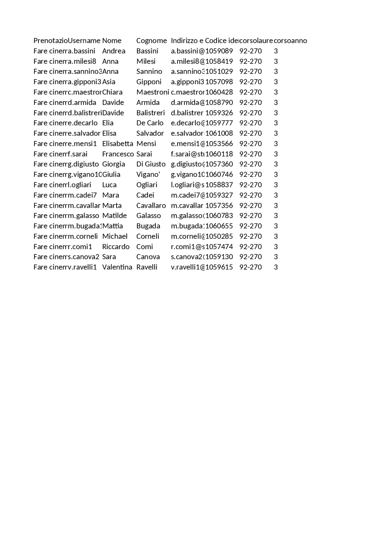 Appunti Della Lezione Docsity