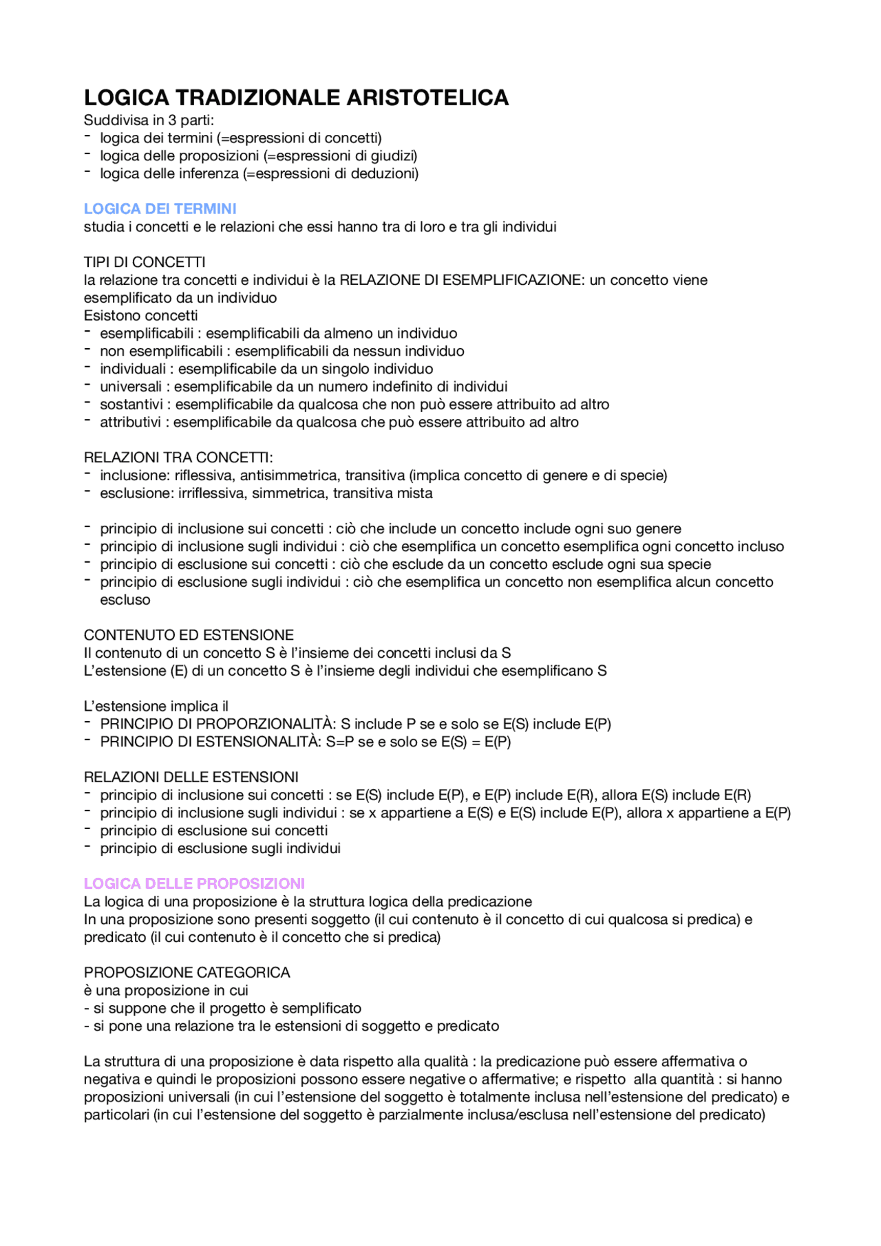 Seconda parte Logica - Docsity