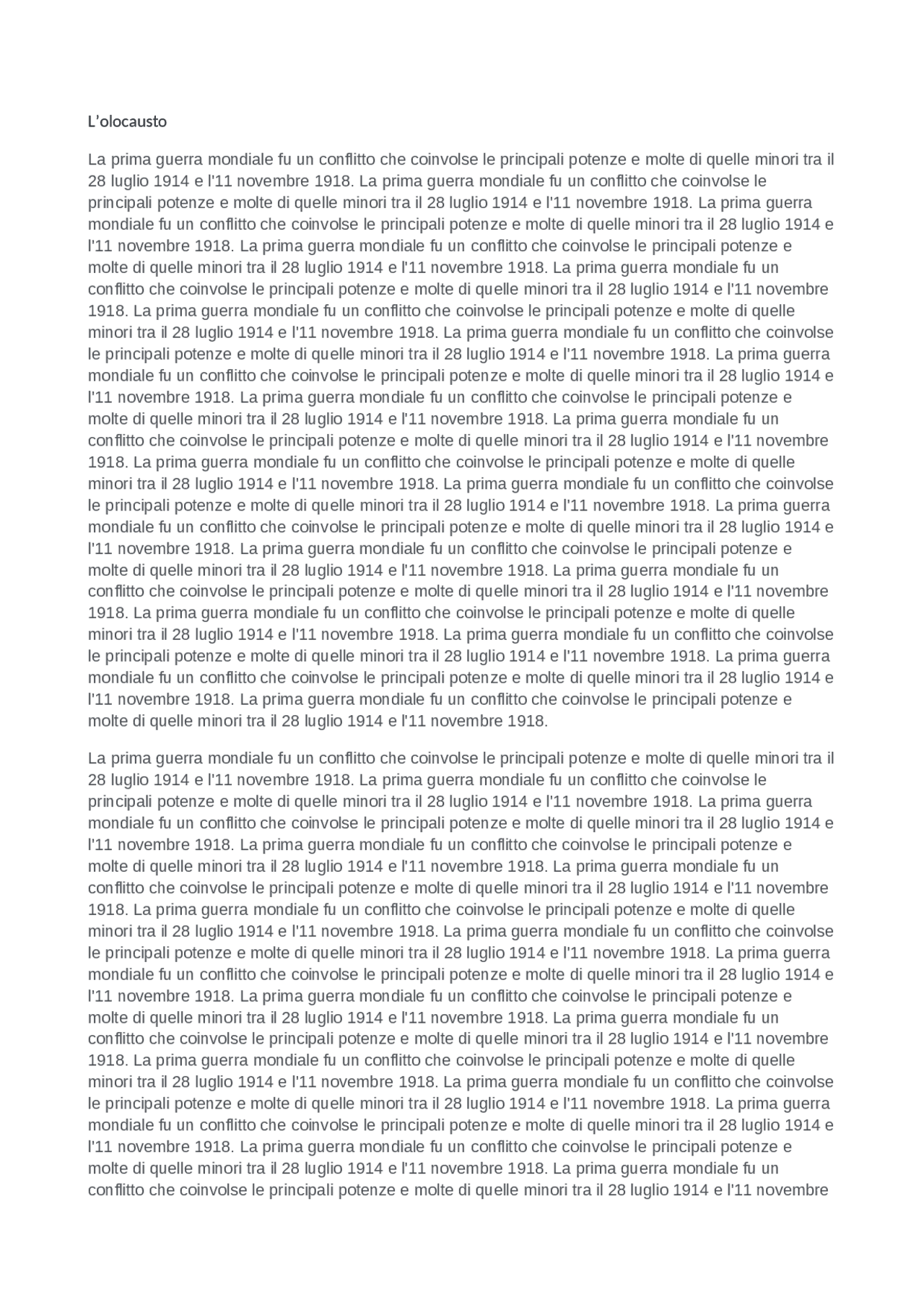 Olocausto E Shaoah Confronto Docsity