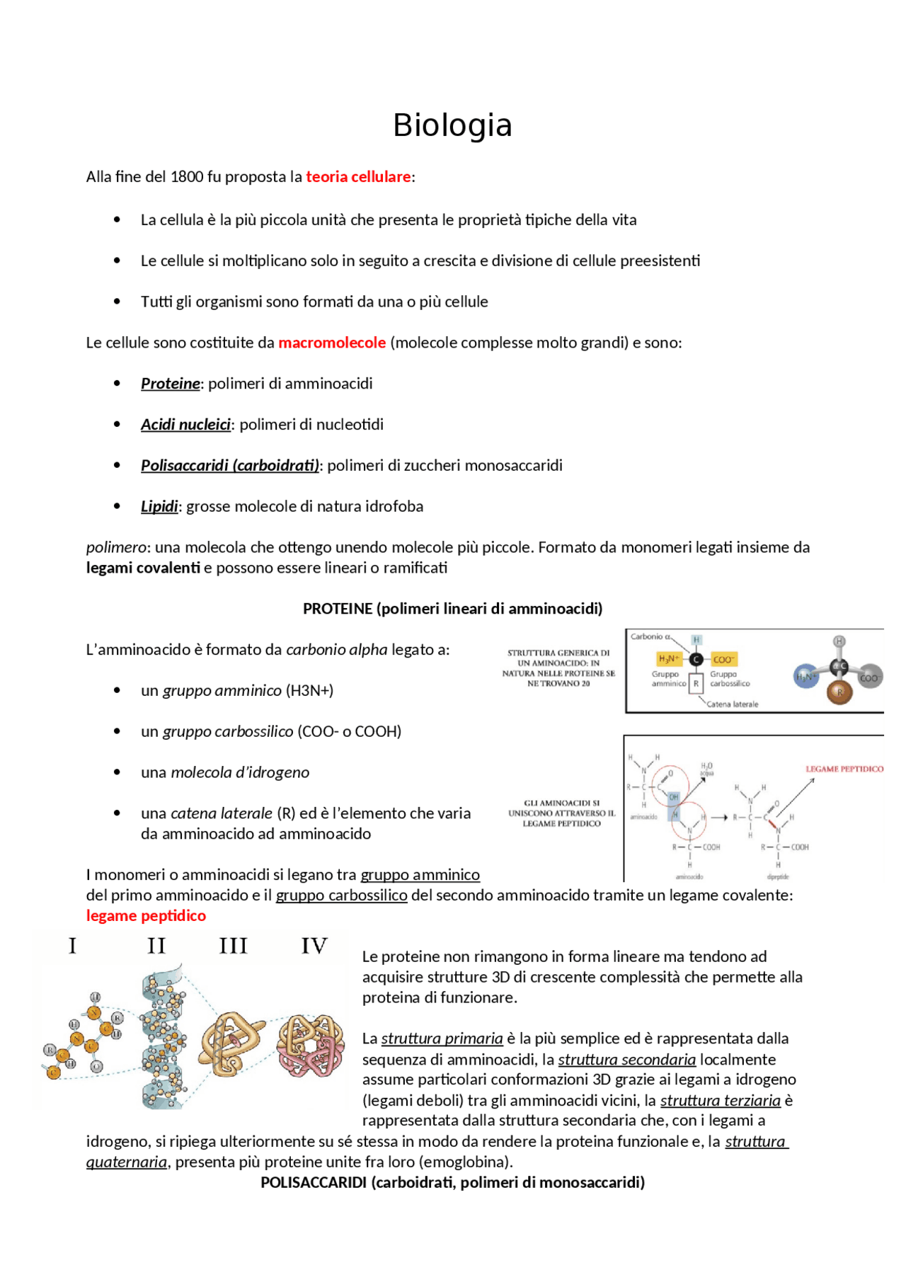 Appunti Biologia Del Programma Di Scienze Motorie Docsity