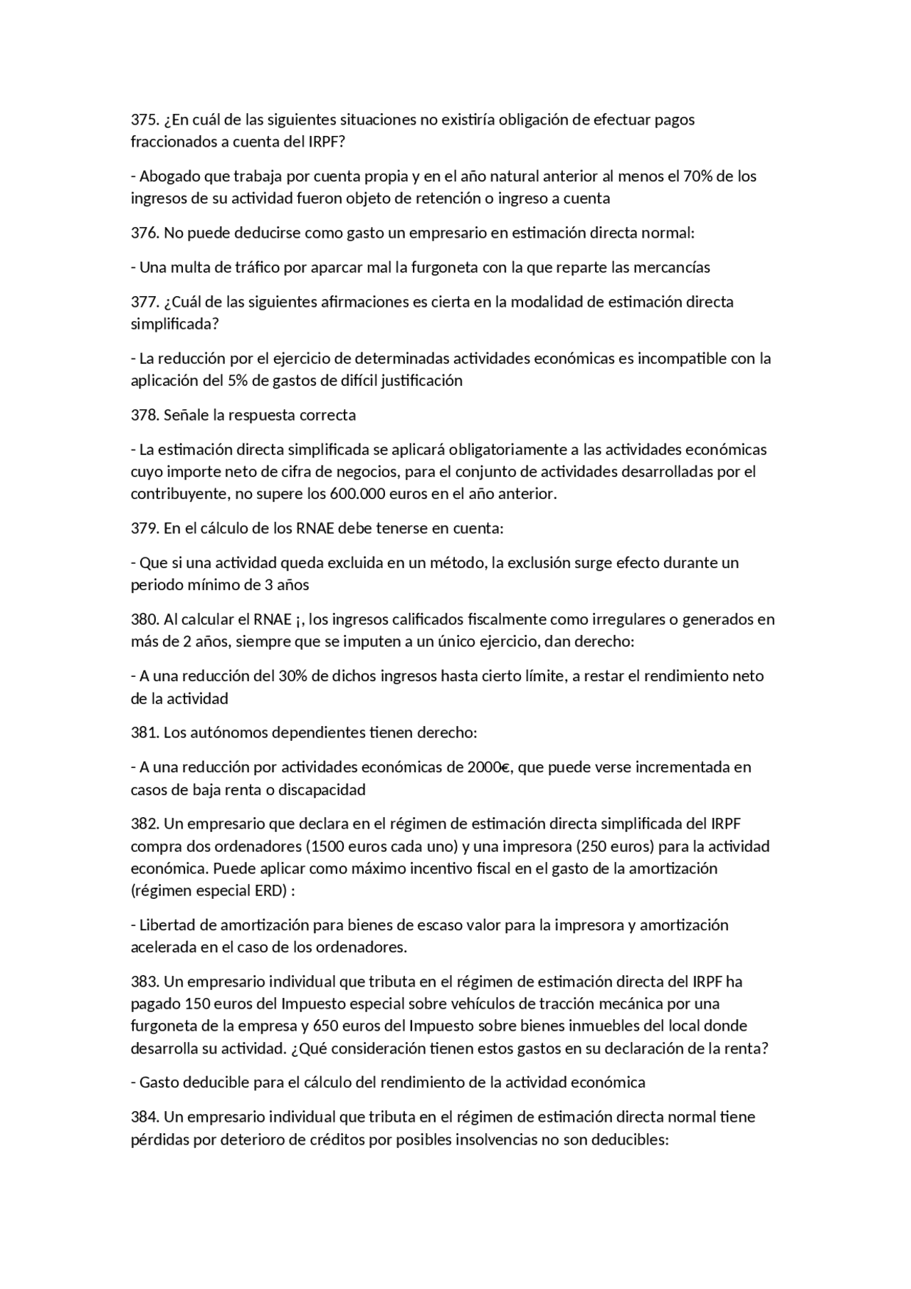 Examen Text Regimen Fiscal Exámenes De Fiscalidad Empresarial Docsity