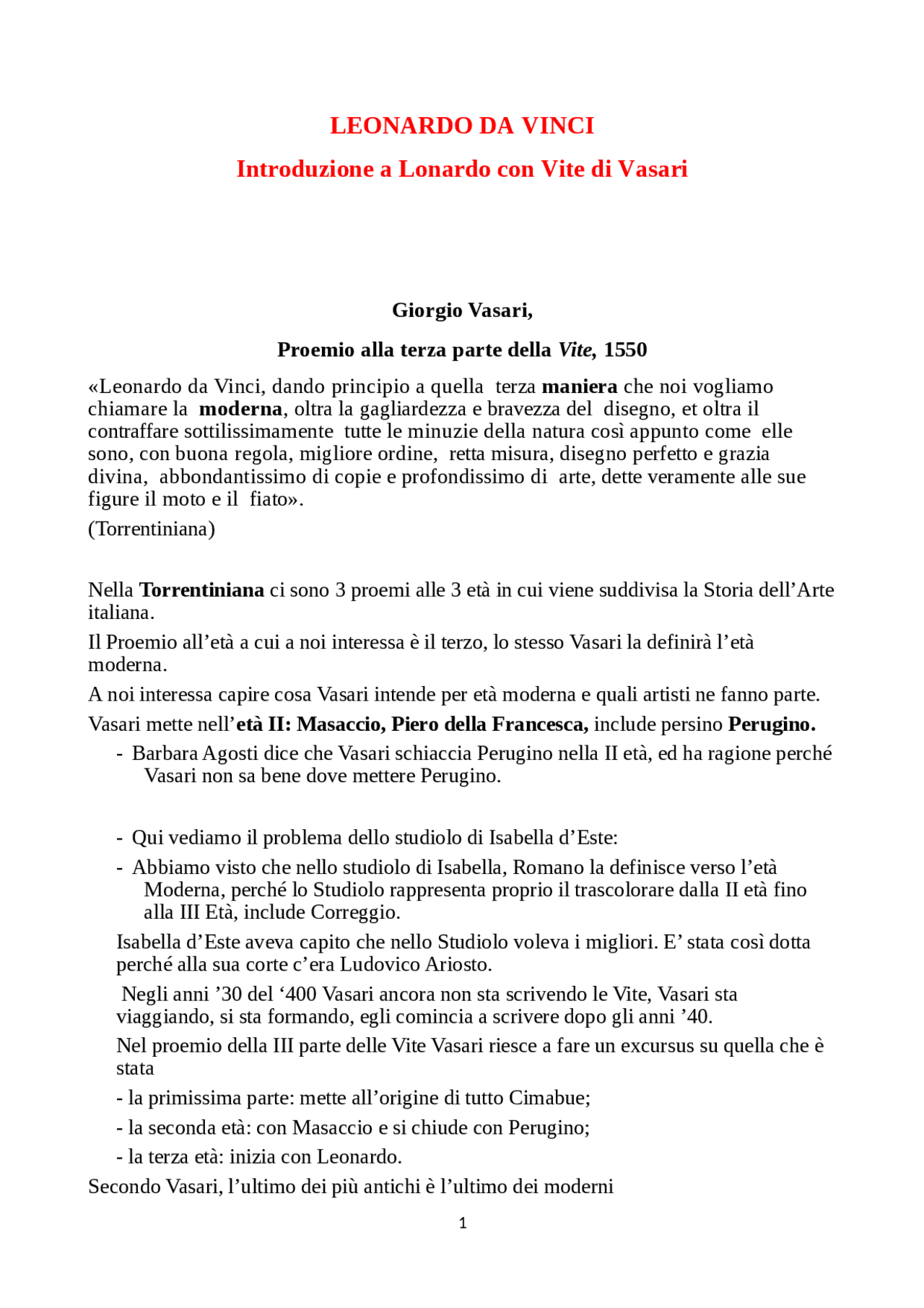 Storia dell'arte moderna - Docsity