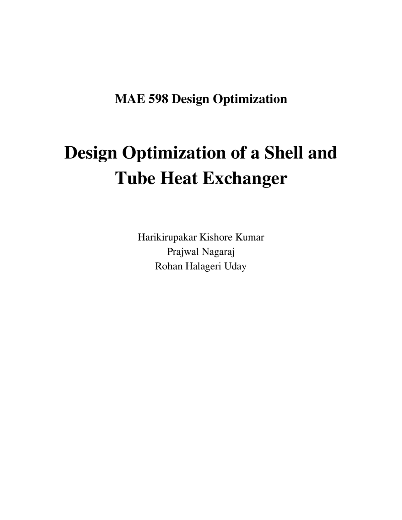 Exergetic Optimization of Shell-and-Tube Heat Exchangers Using NSGA-II - Docsity