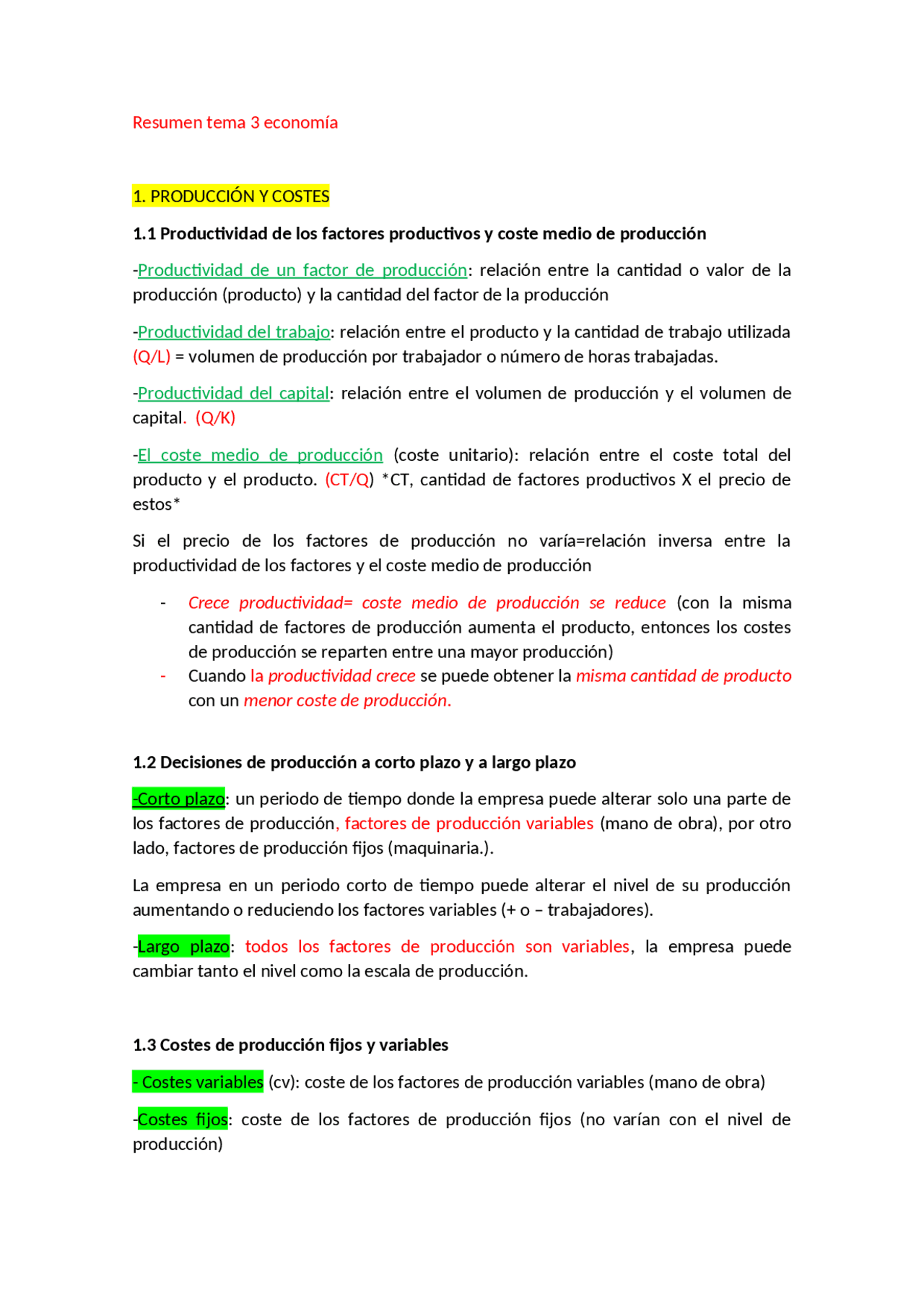 Resumen Tema 3 Economia Aplicada Uv Docsity