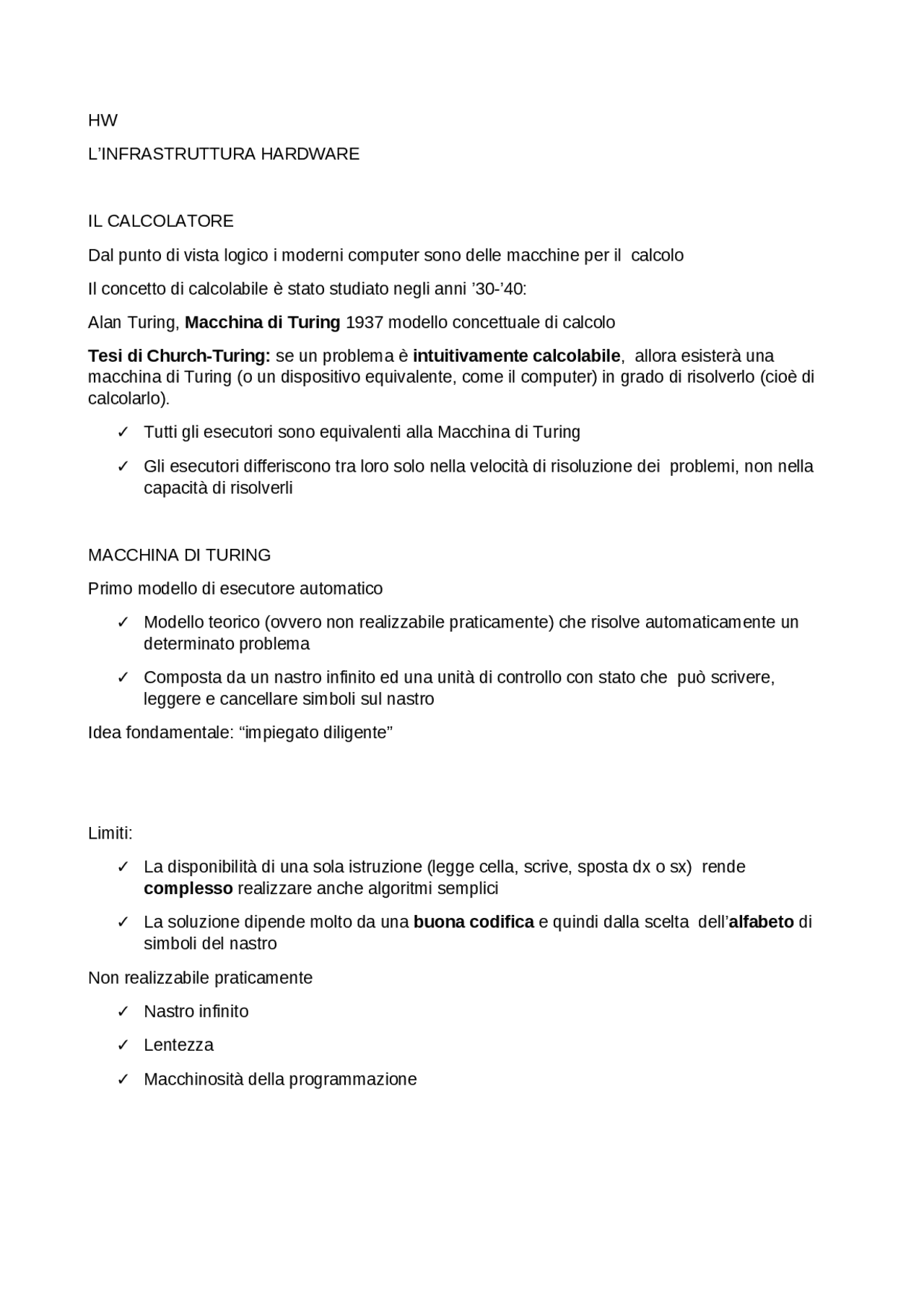 Appunti Hardware Informatica Di Base Univr Prof Mila Dalla Preda